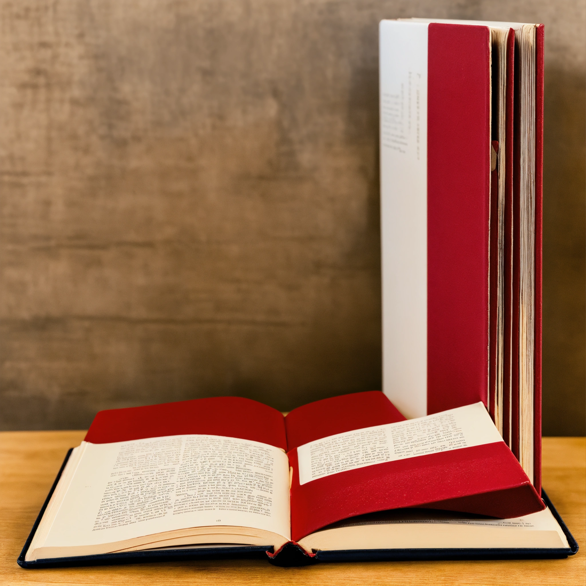 Lexica - A photo of a book with a red cover. The book is on a white ...