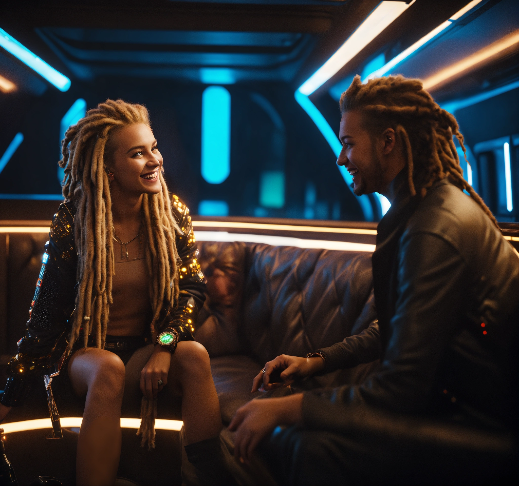 Lexica - Scruffy caucasian blonde dreadlock male rockstar talking to ...