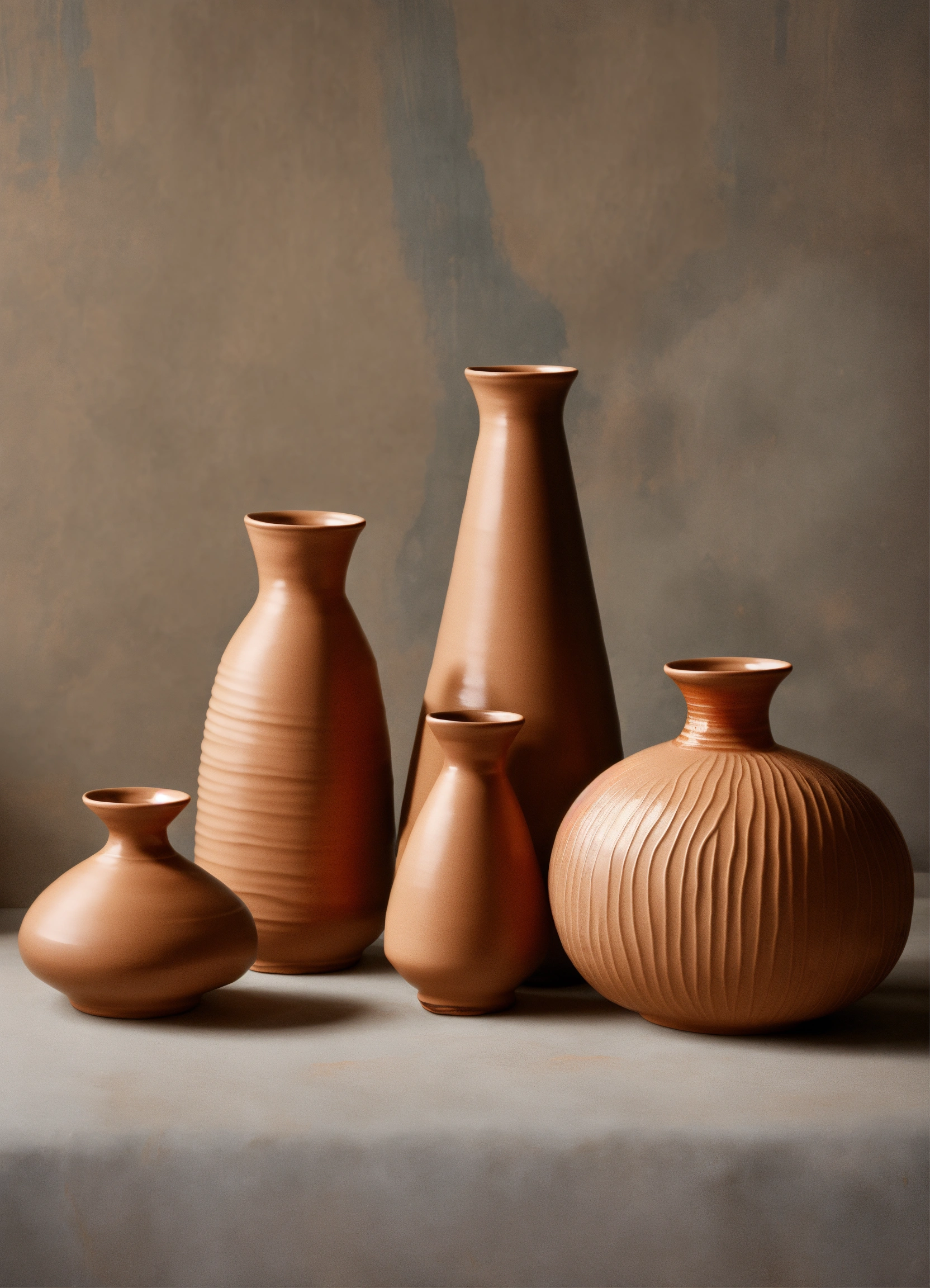 Lexica - Handmade ceramics of an interesting shape on a plain background