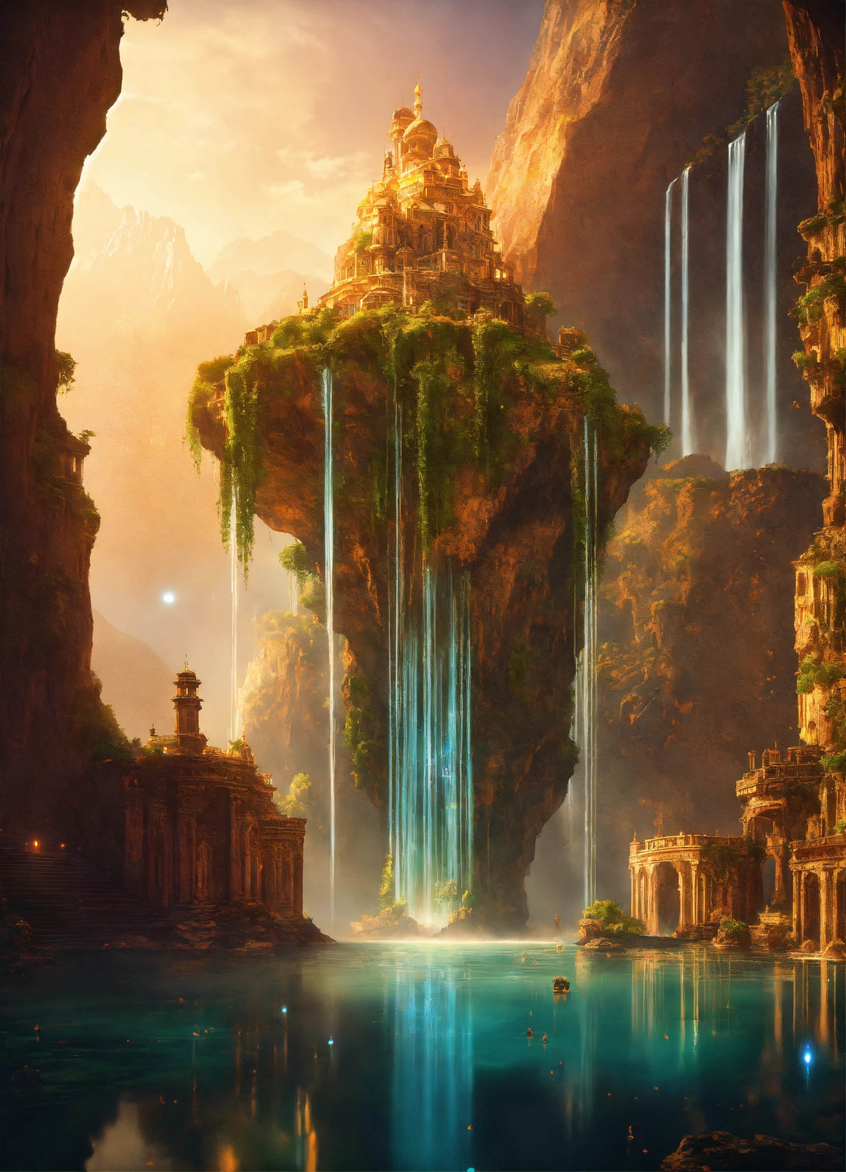 Lexica - A floating island in space, with baroque structures and ...