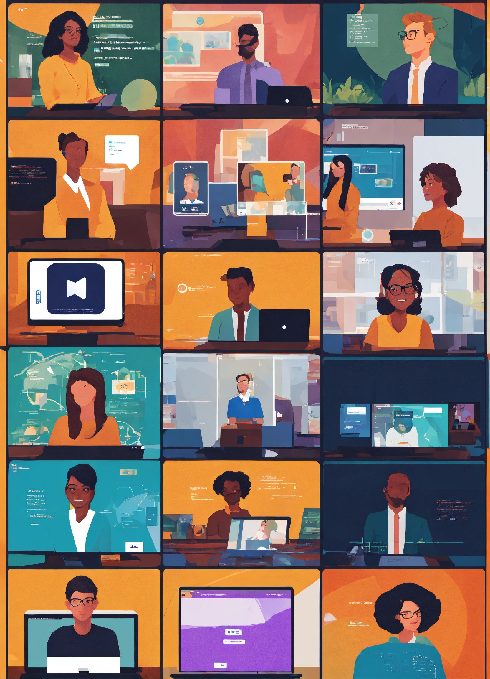 Lexica - A laptop with an open window, showing a Zoom meeting with 50 ...