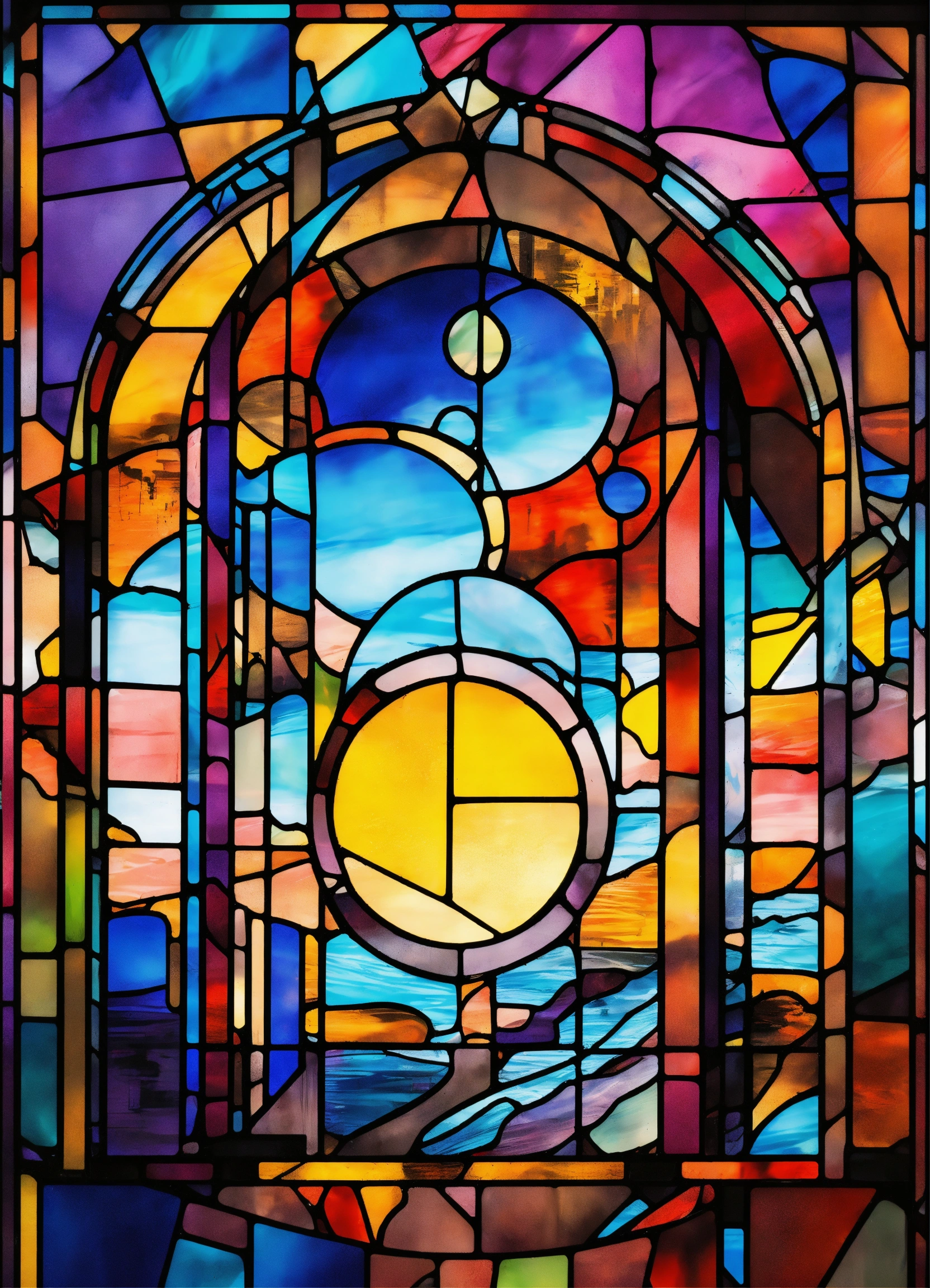 Lexica - Stained glass, abstract graffiti tag brush comic art. Comic ...