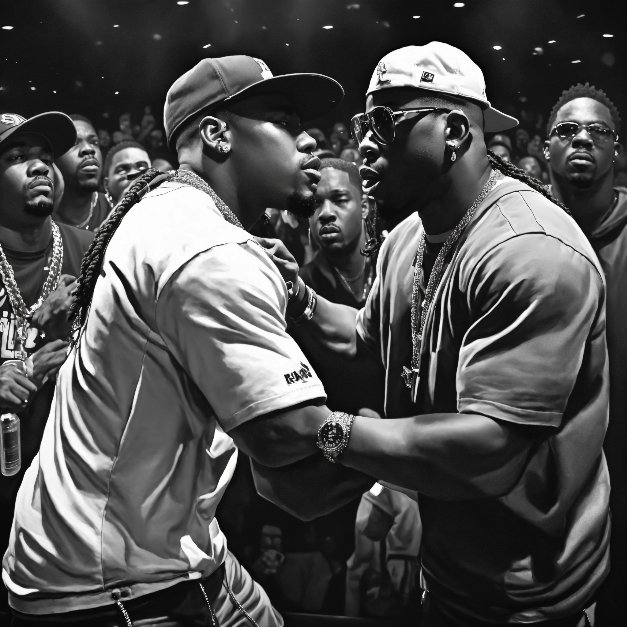 Lexica - Back view Pop art, hyperrealist portrait of black rapper "Eazy ...