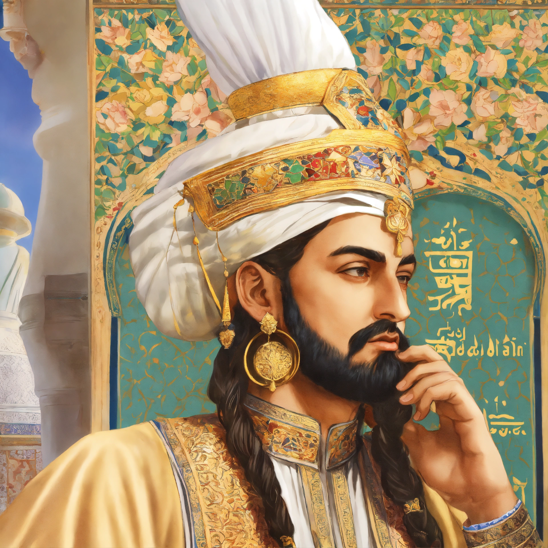 Lexica - 5k, realistic, Zahir ad-din Muhammad Babur, is a descendant of ...