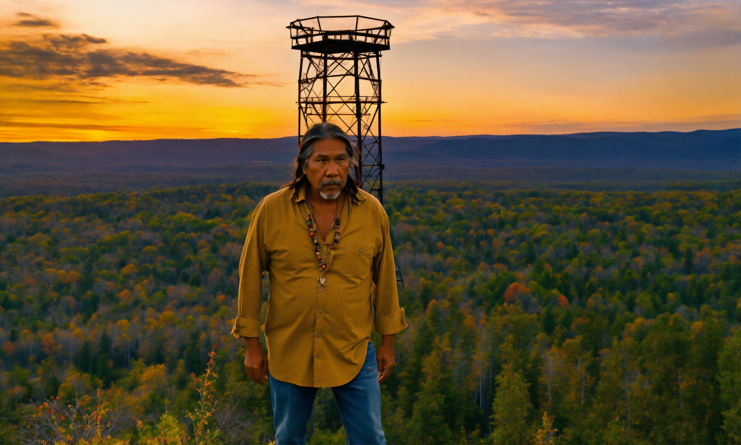 Lexica - Scared unique expressive middle-aged fire tower lookout man ...