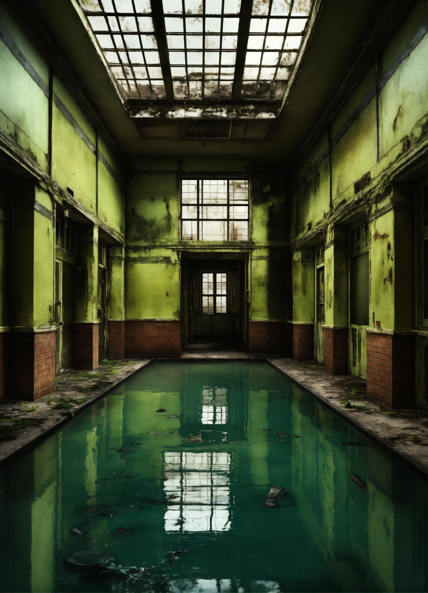 Lexica - , Photo realistic,, eery,, dark, moldy, doctor, dirty water ...