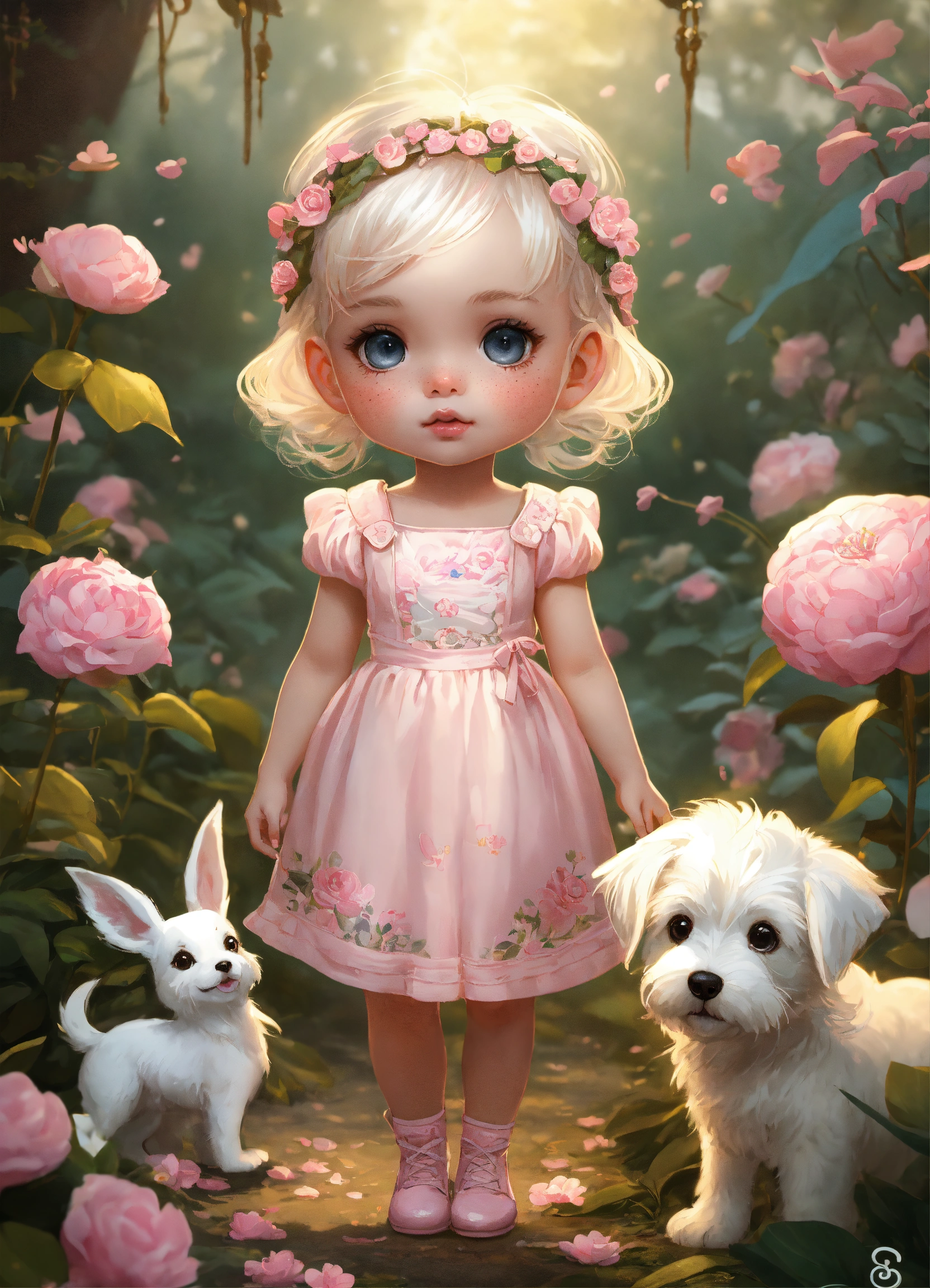 Lexica - Full body of a realistic sweetness Baby chibi Girl freckled ...