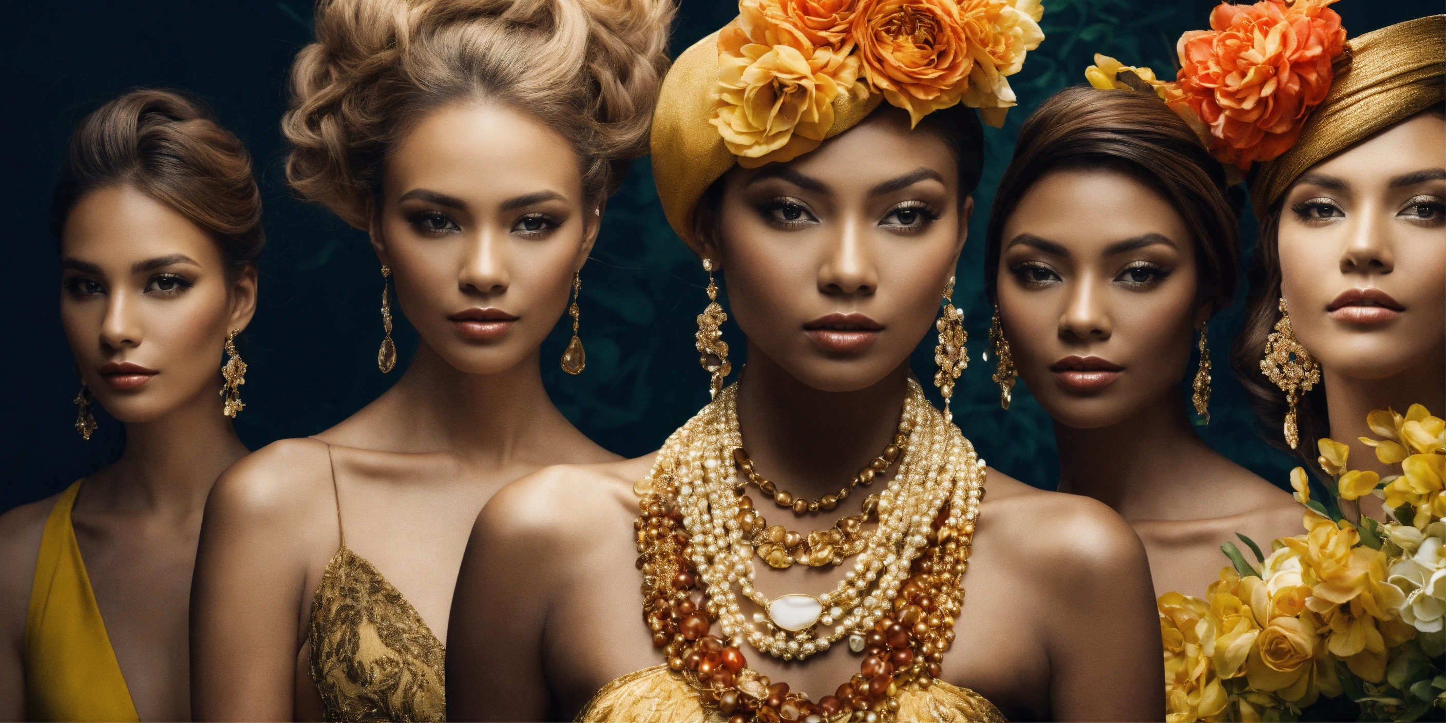 Lexica - A group of wealthy elegant multi-race women