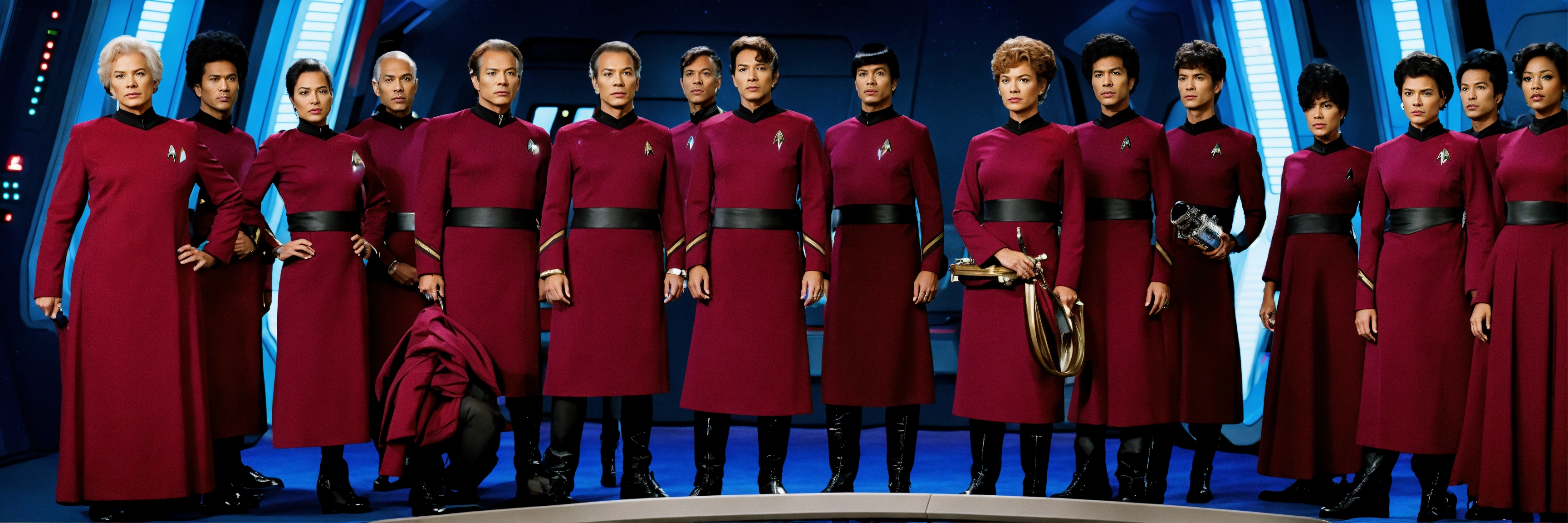 Lexica - Monster maroon star trek uniform male in female