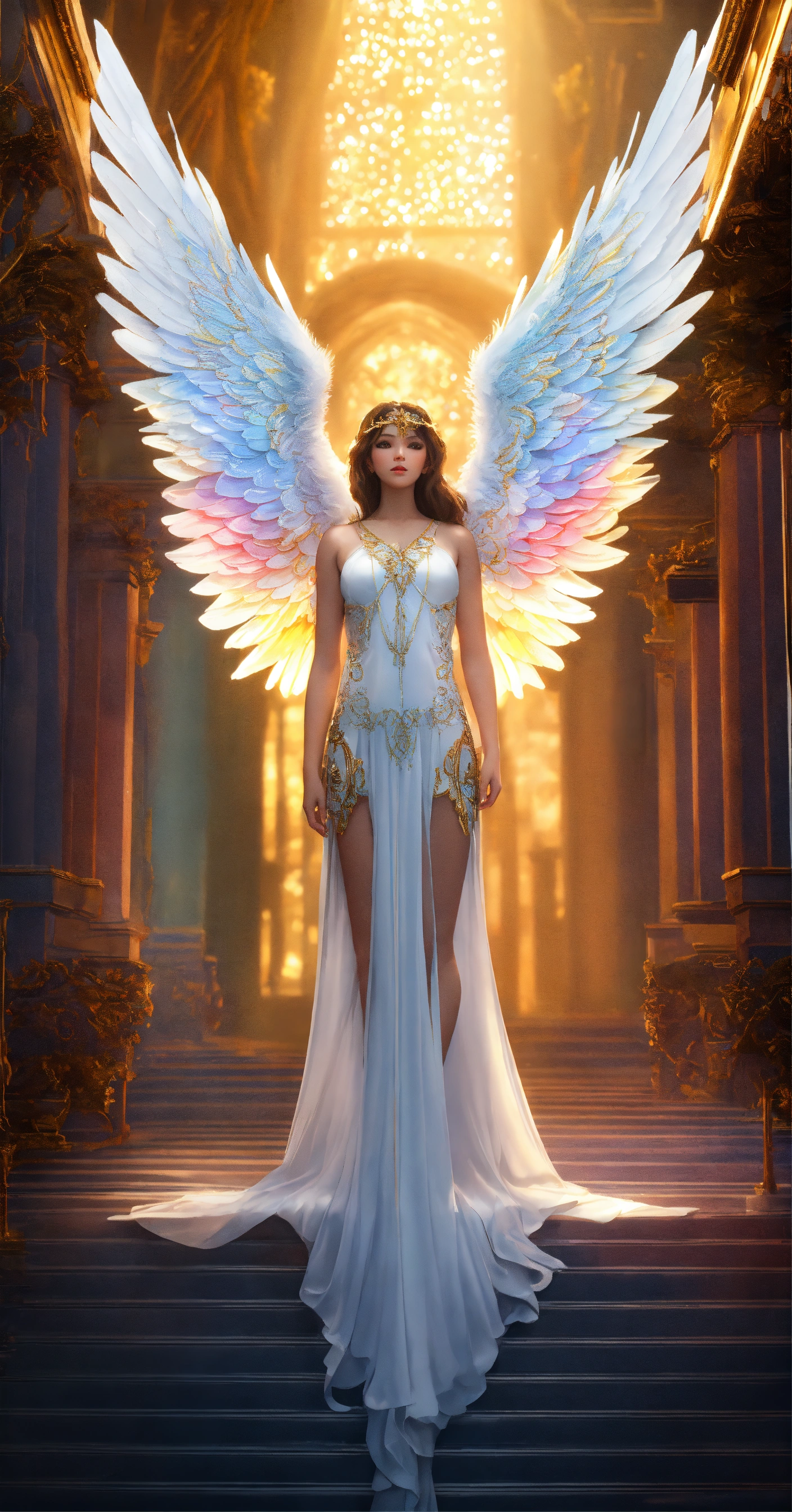 Lexica - Beautiful and perfect small angel wings in white, detailed and ...