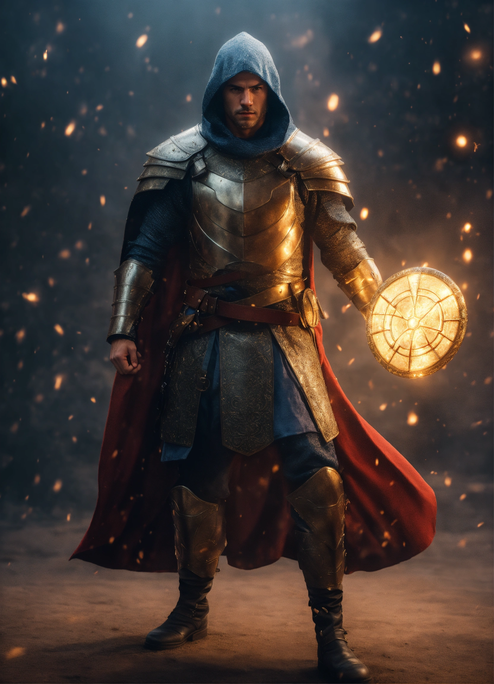 Lexica - A realistic full body portrait of a medival male fist fighter ...
