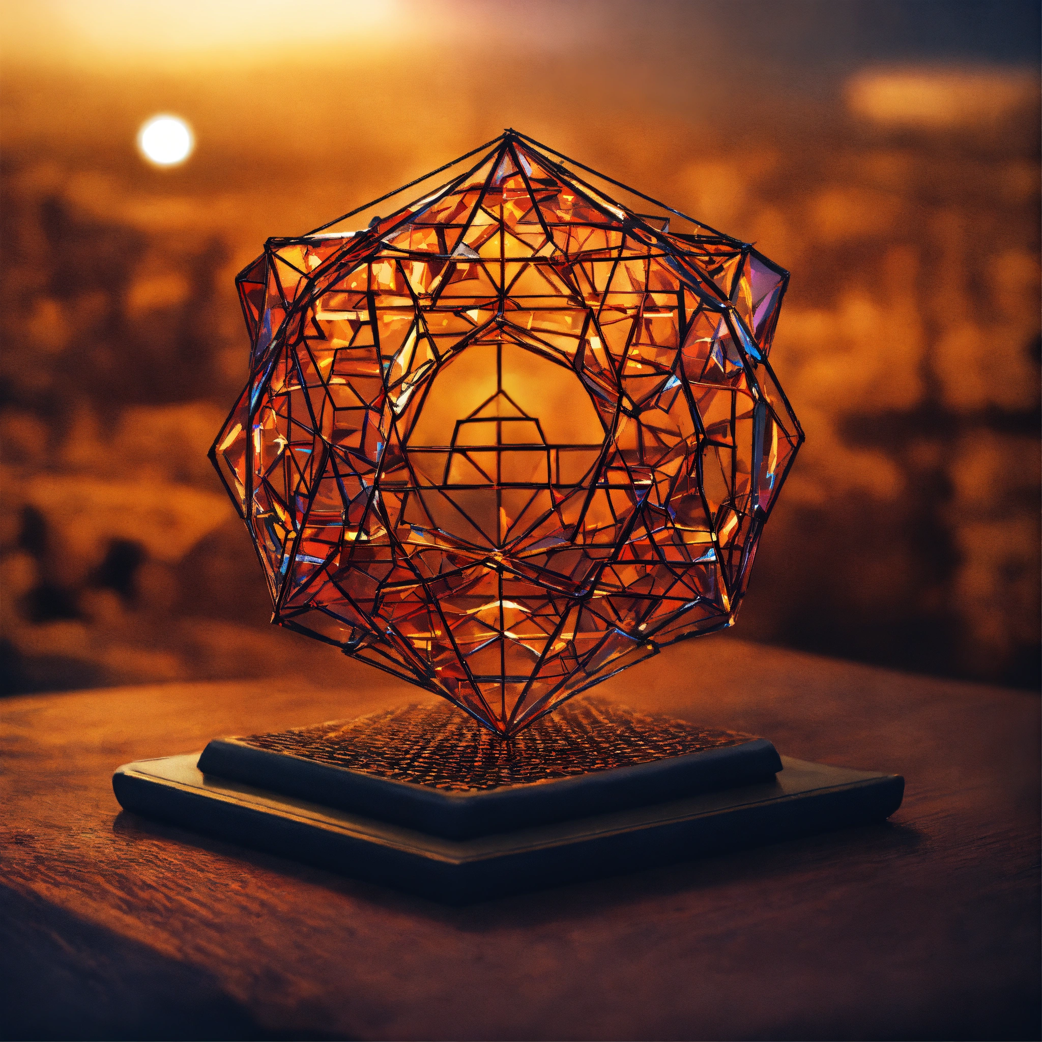 Lexica - Penteract logo. Penteract shape