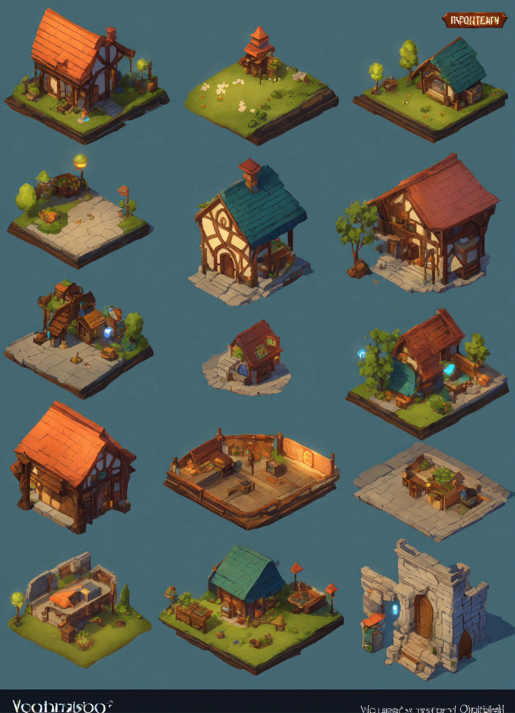 Lexica - Isometric, orthographic, fantasy scenario prop objects, game ...