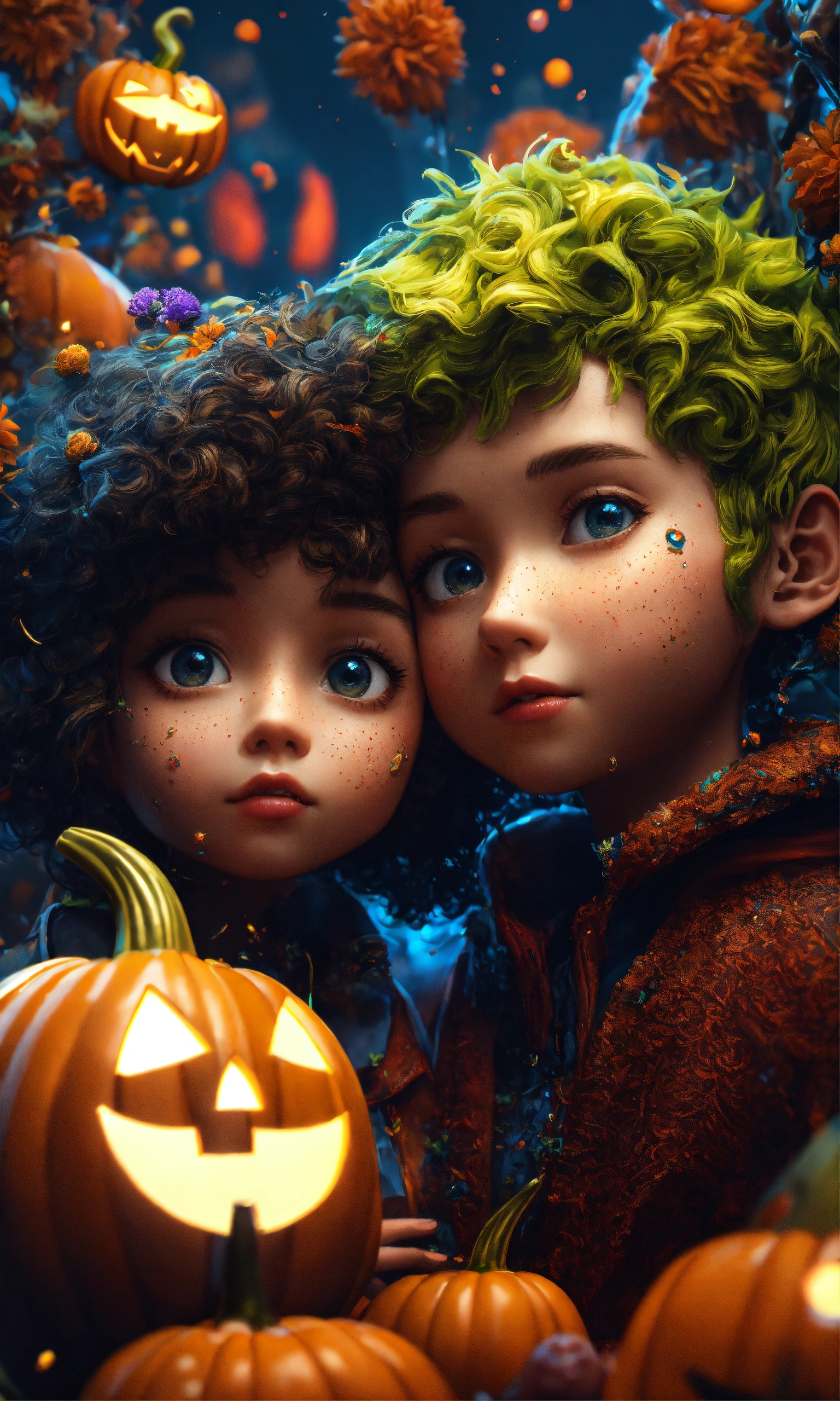 Lexica - Unsplash art, a quirky portrait of a cute girl and boy couples ...