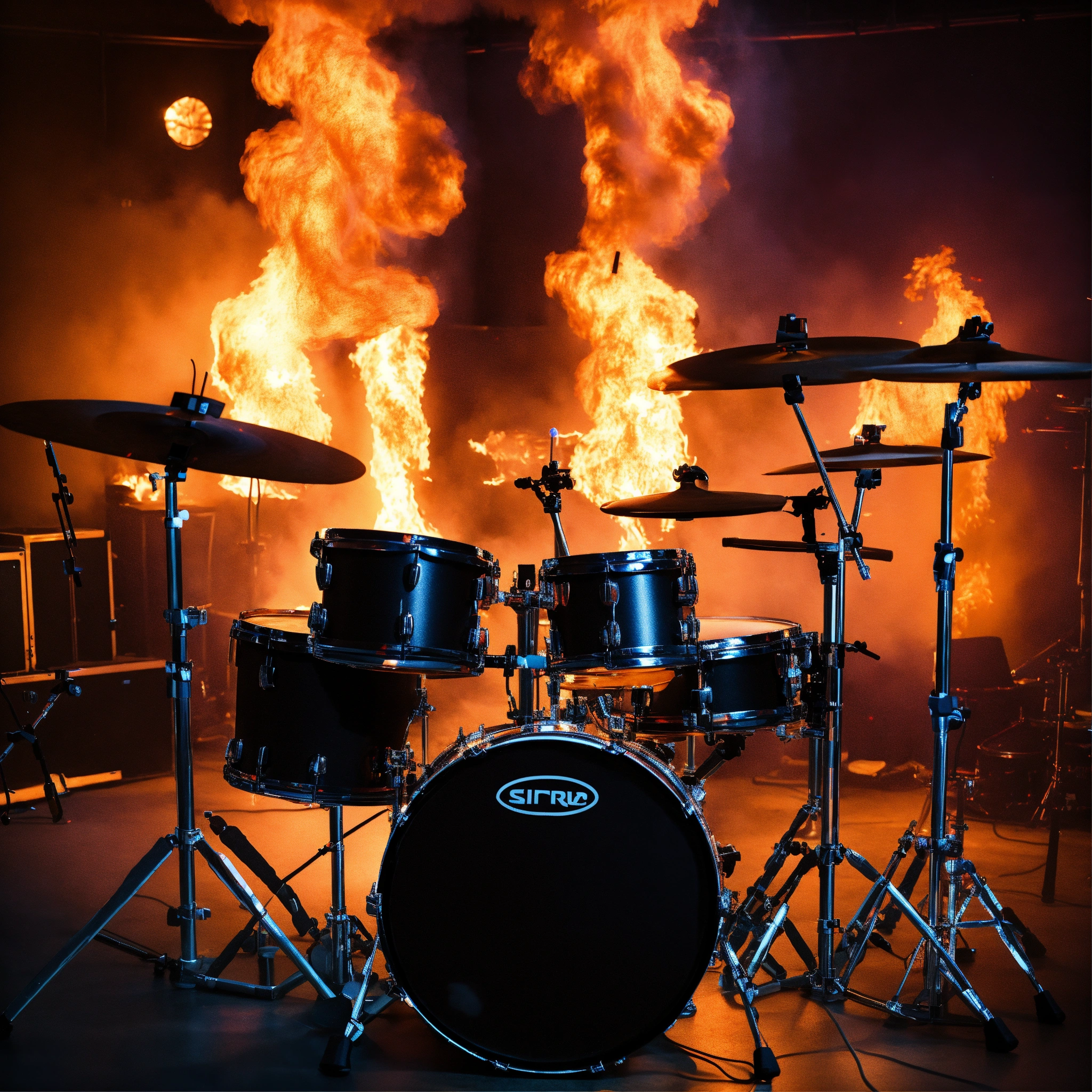 Lexica - Electronic drums, inside a studio on fire