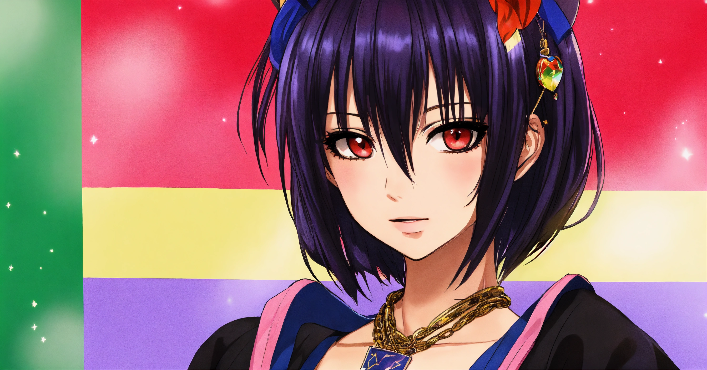 Lexica - A Magical transgender girl with emo cut black hair, bangs that ...