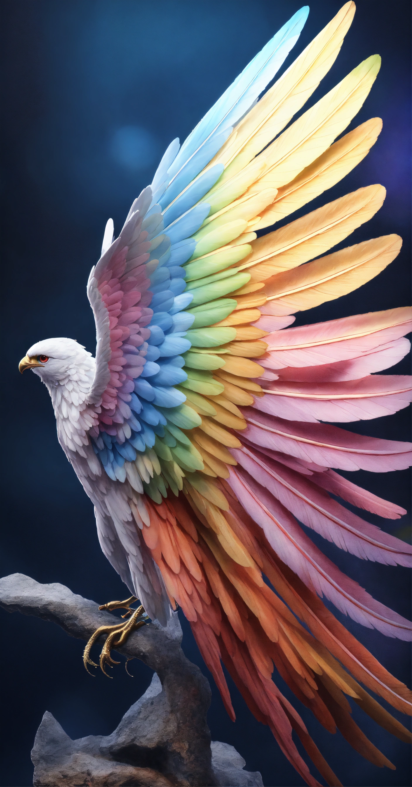 Lexica - Beautiful and perfect small angel wings in soft rainbow colors ...