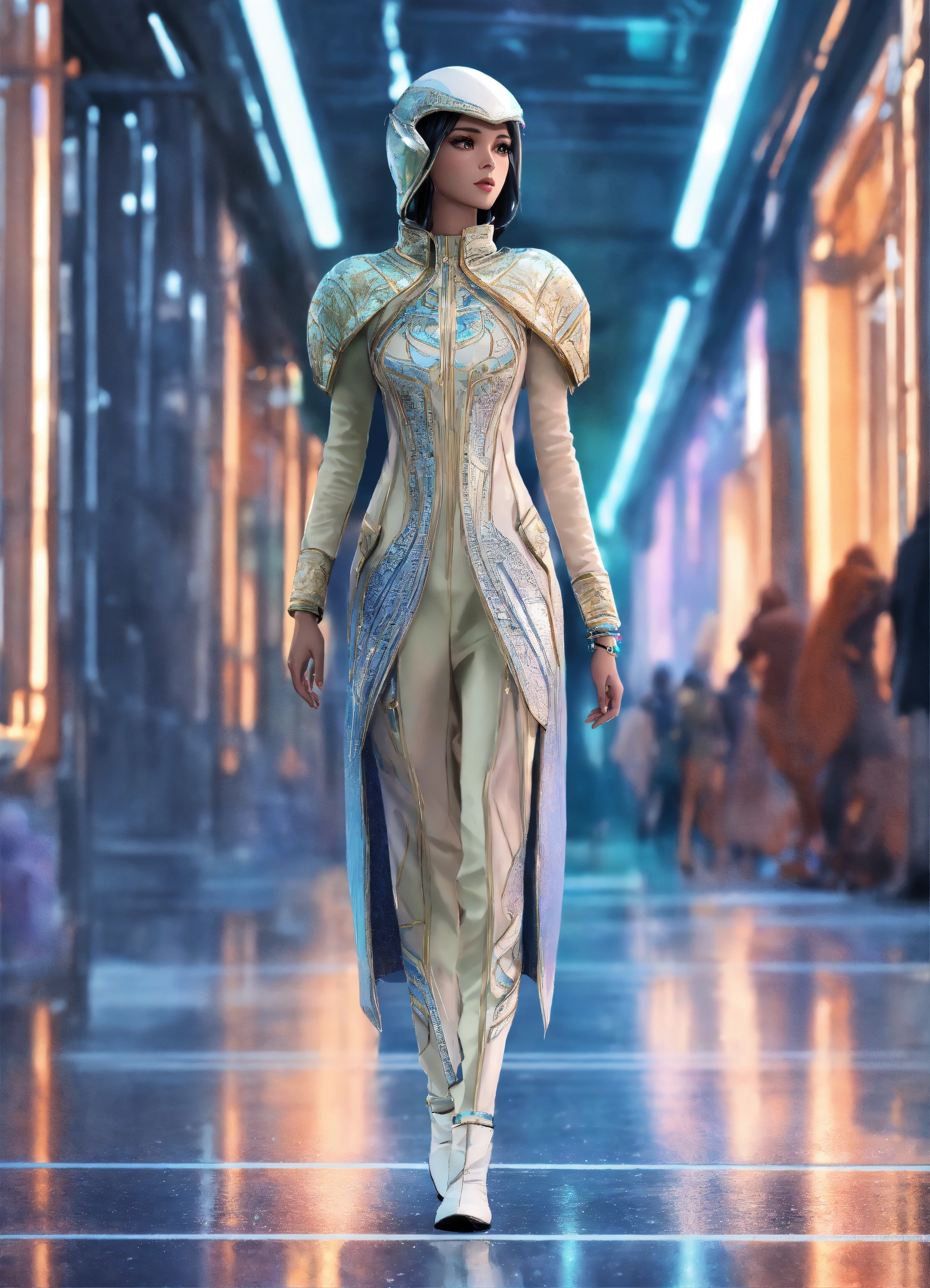 Lexica - A Alien, Alienrace woman , Alien_hippie hippiestyle clothings long dressed, colored ...