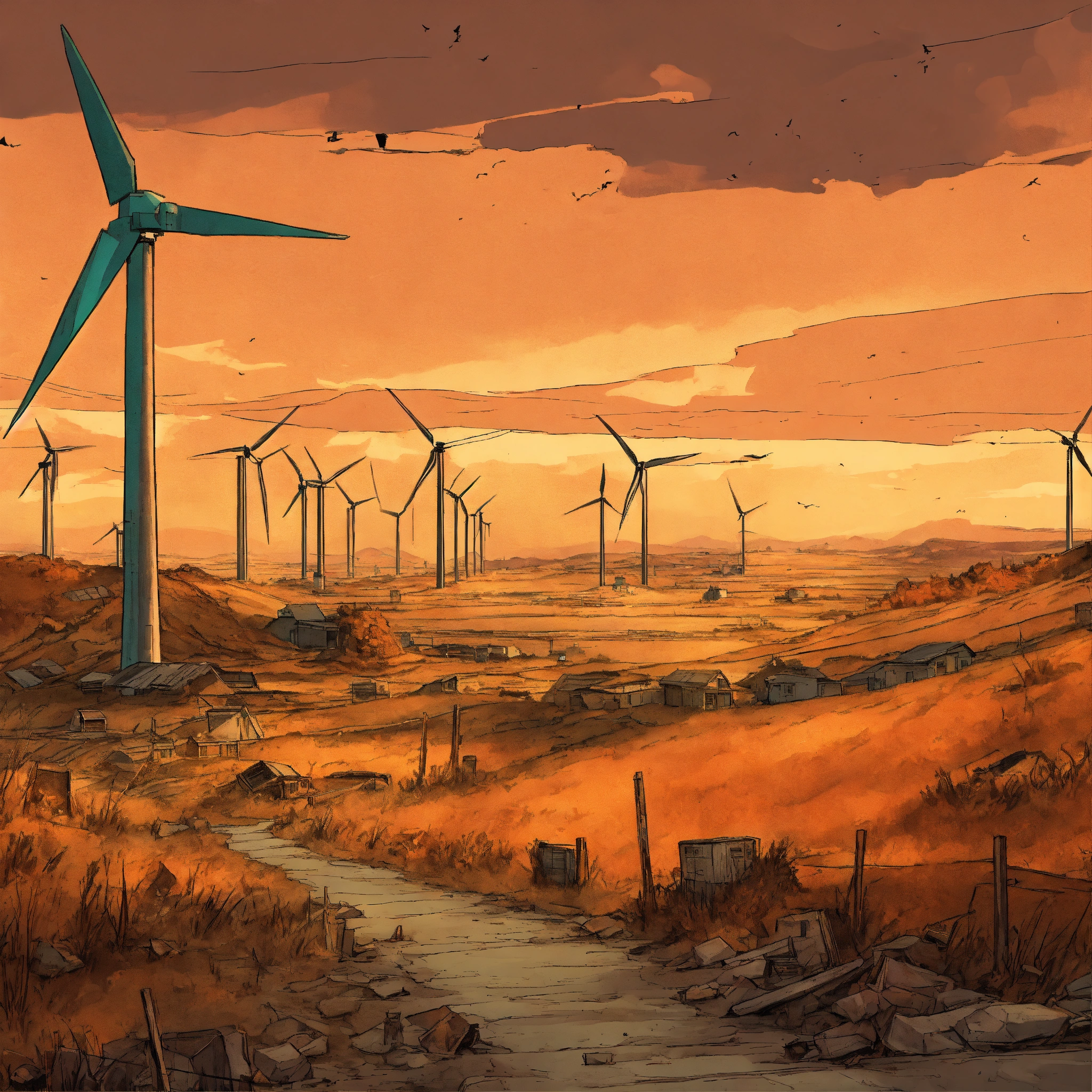 Lexica - Create a comic-book cover featuring a post-apocalyptic ...