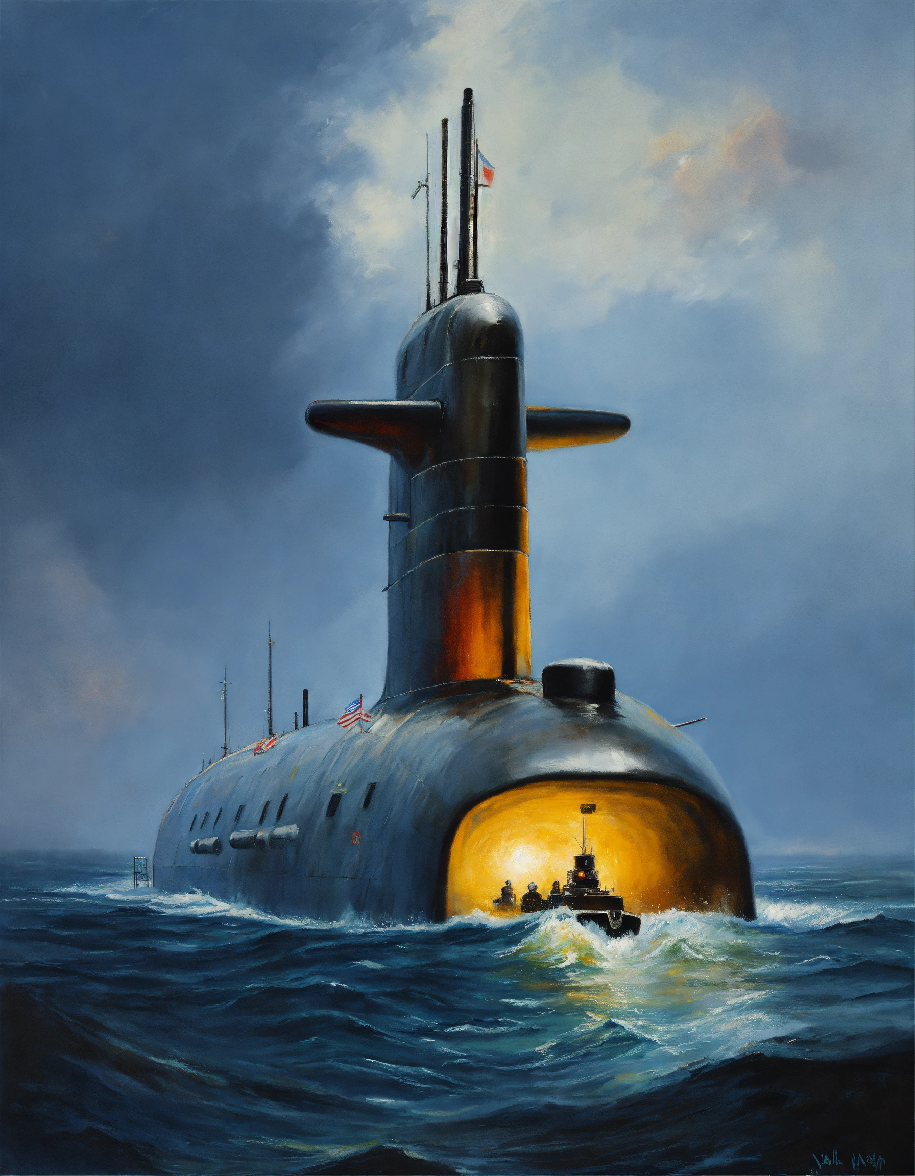 Lexica - Nuclear submarine Oil painting