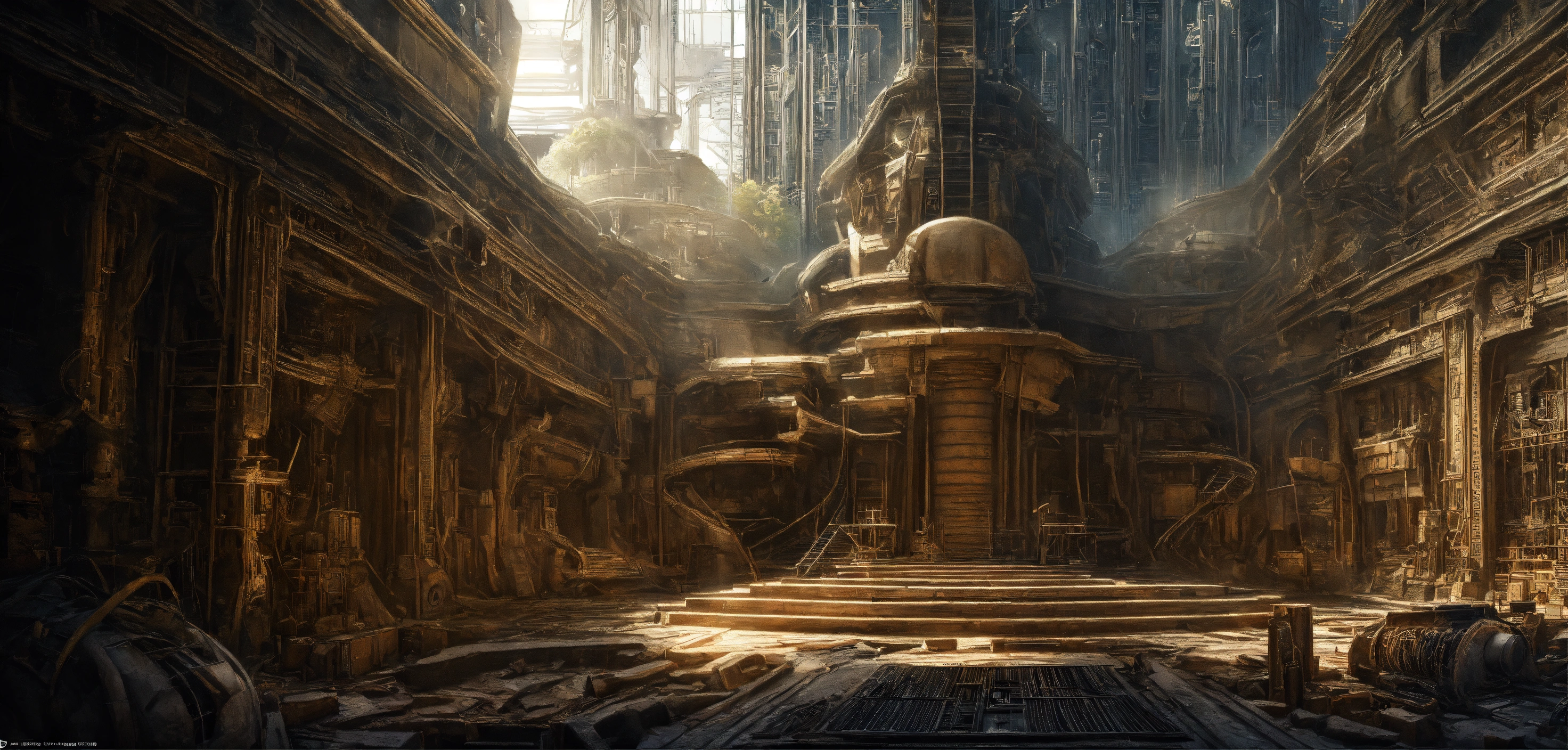 Lexica - Collapsed civilization in 1930, centred, high quality art by H ...