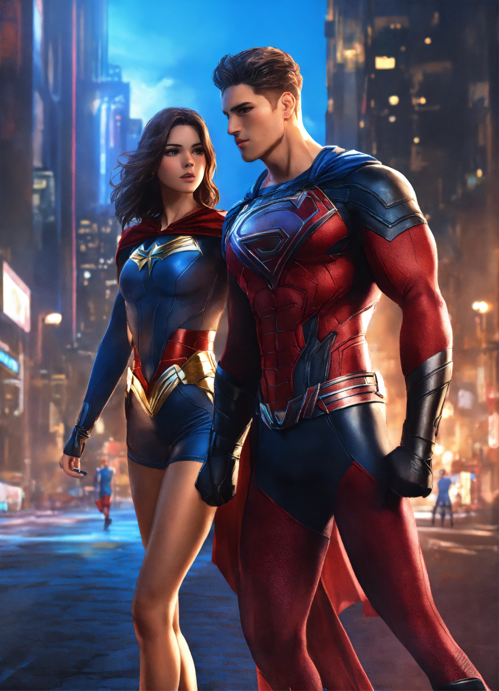 Lexica - 2 people next to each other, male, female, man, woman ...