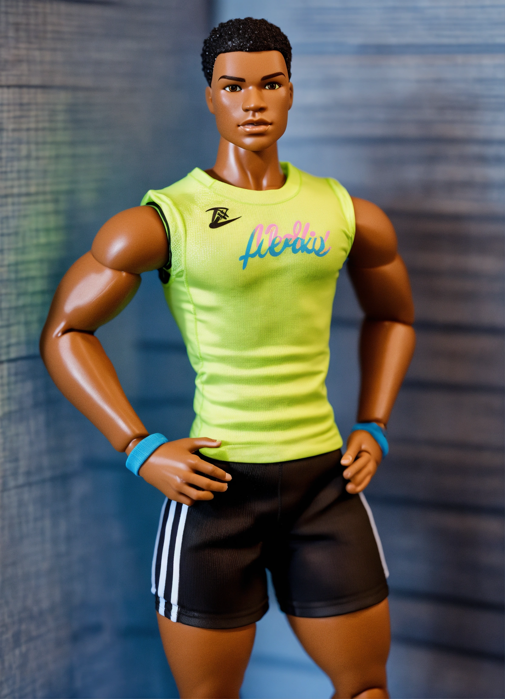 Lexica - Design an athletic African American Ken doll in workout ...