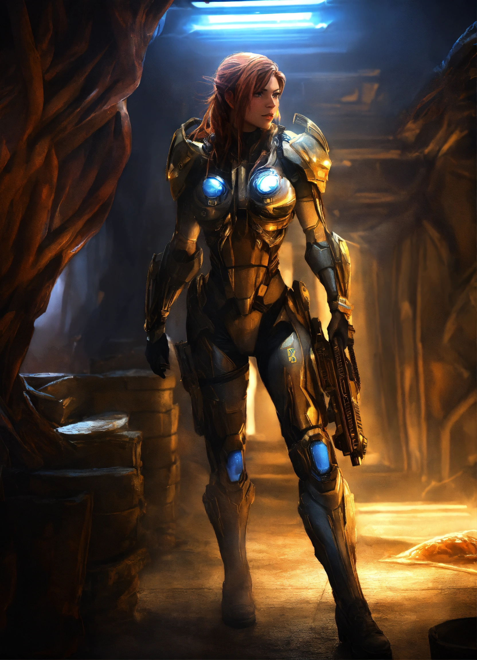 Lexica - Sarah kerrigan starcraft ghost hiding in the shadows with a knife