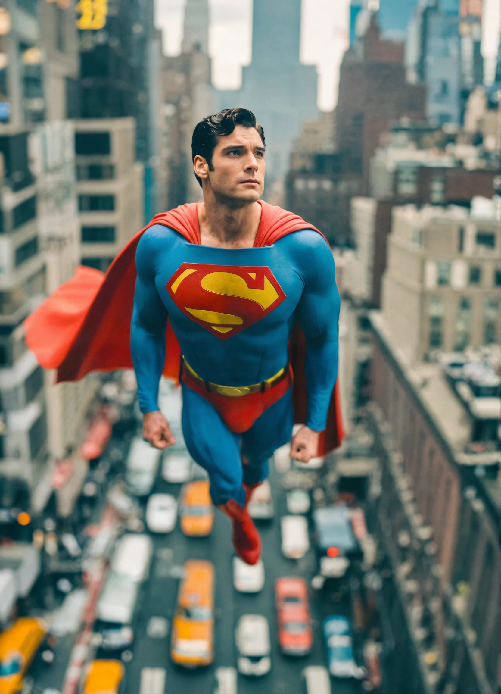 Lexica - Superman flying in new york