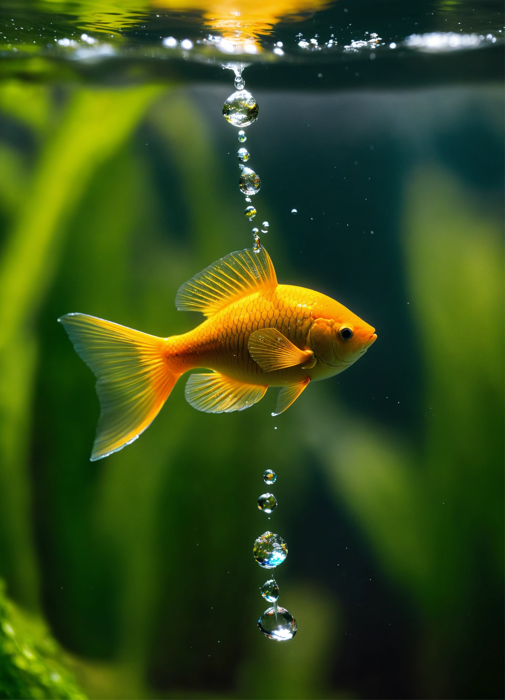 Lexica - The water drop falls below the water surface, it morphs into a ...