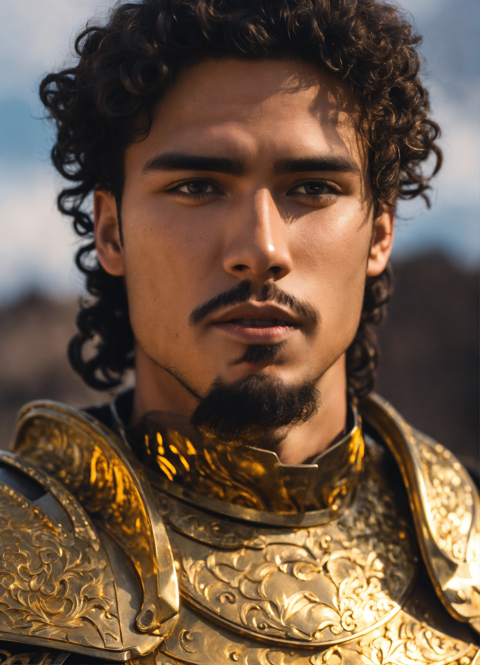 Lexica - Handsome Indigenous 21 year old grad-student. With Gold skin ...