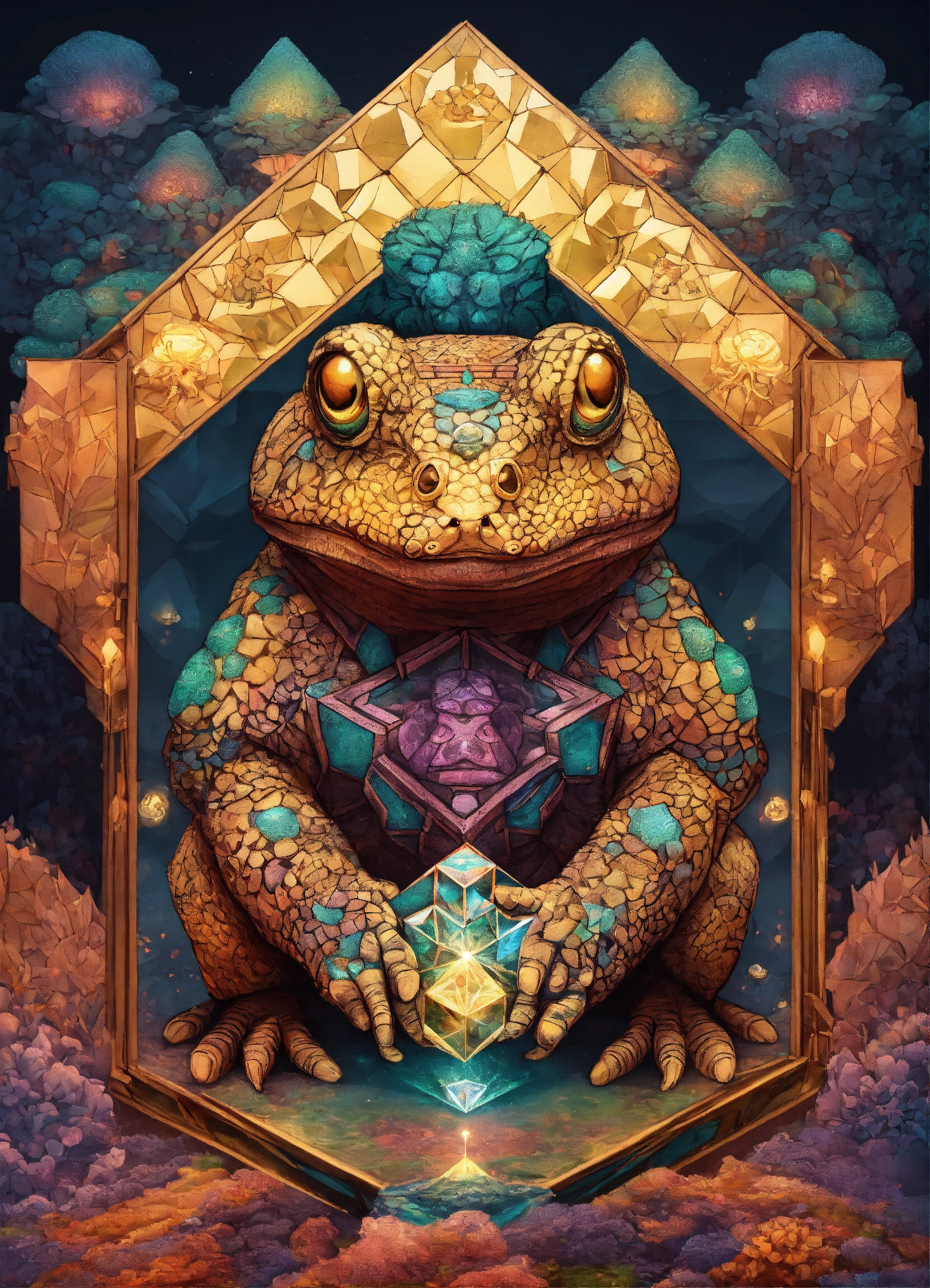Lexica - Diamond Toad That is Samurai warrior that is meditating in a ...