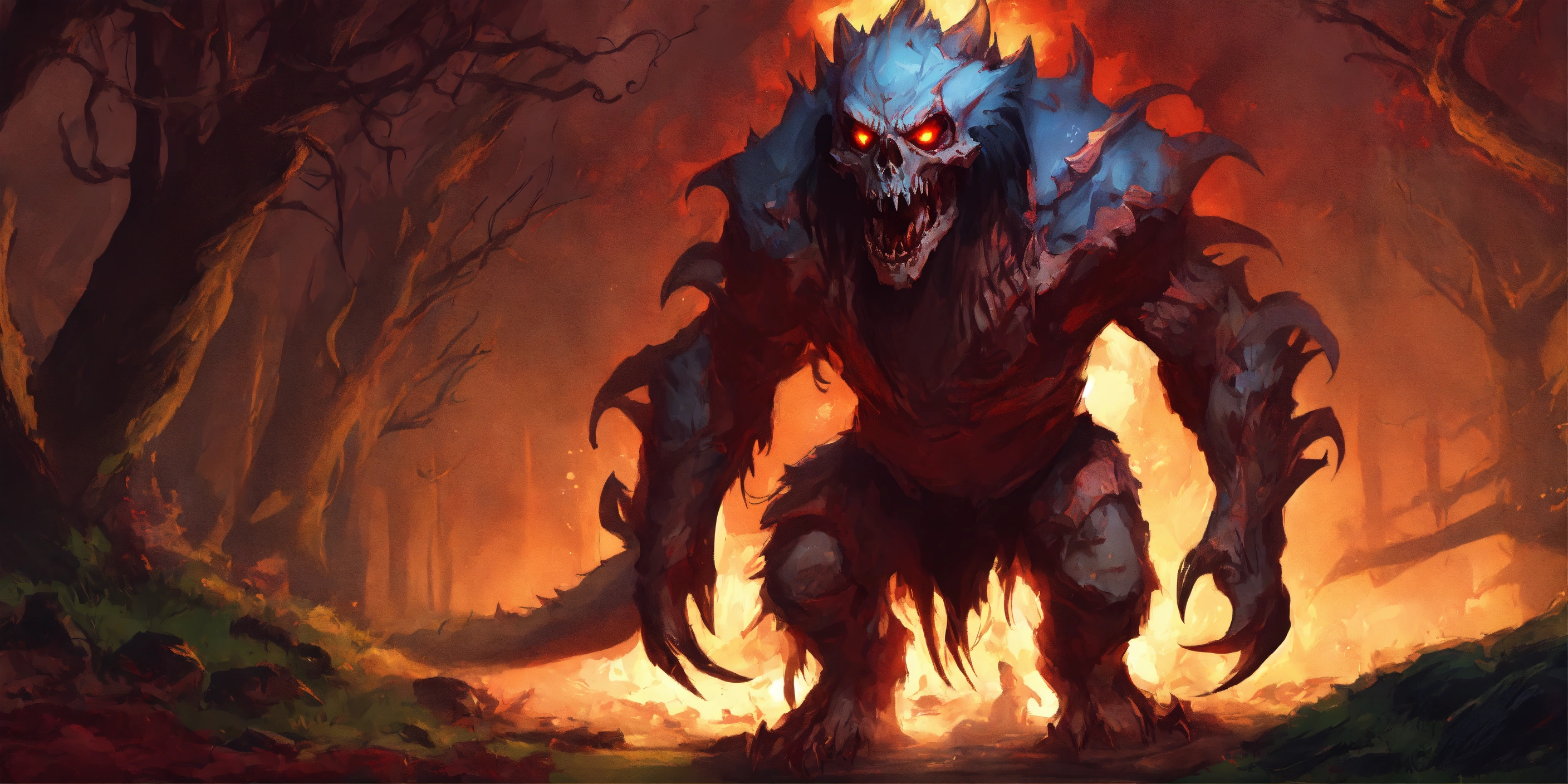 Lexica - Boneclaw undead monster, 5e dnd, digital art