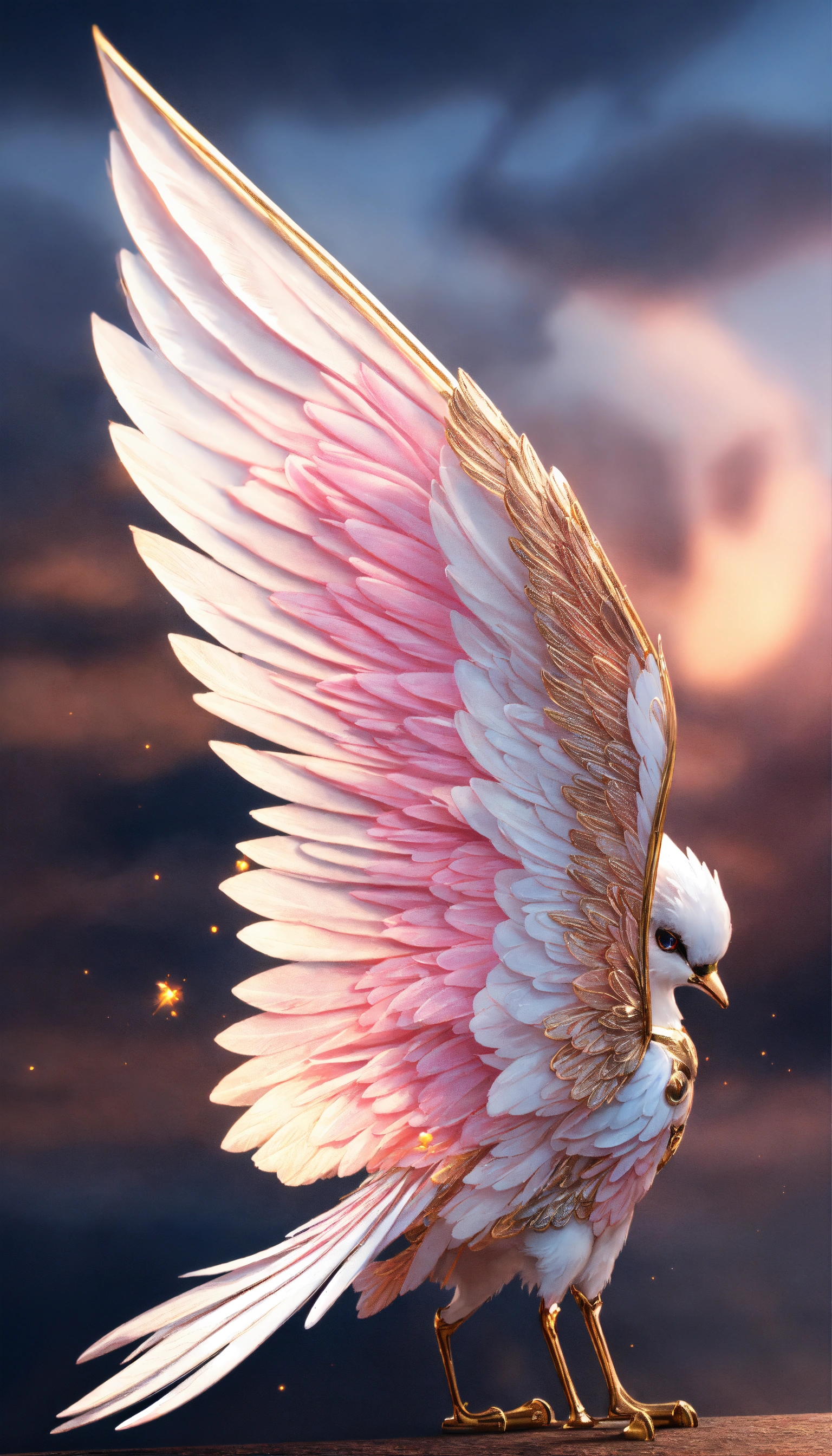 Lexica - Small, beautiful and perfect angel wings of pink and white ...