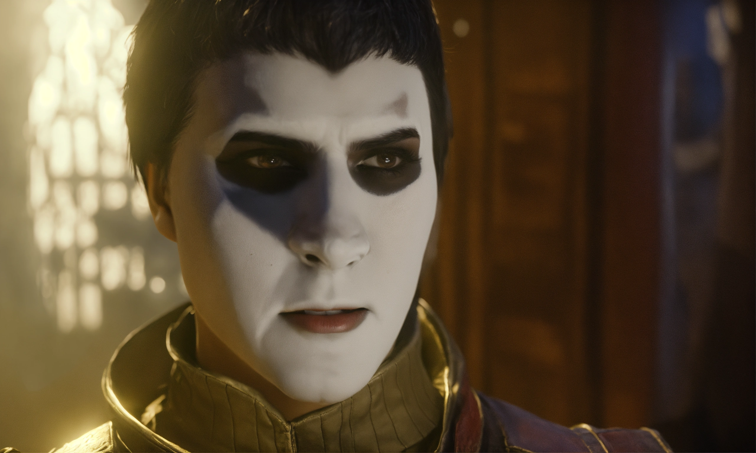 Lexica - Ghost, close up, video game, white face
