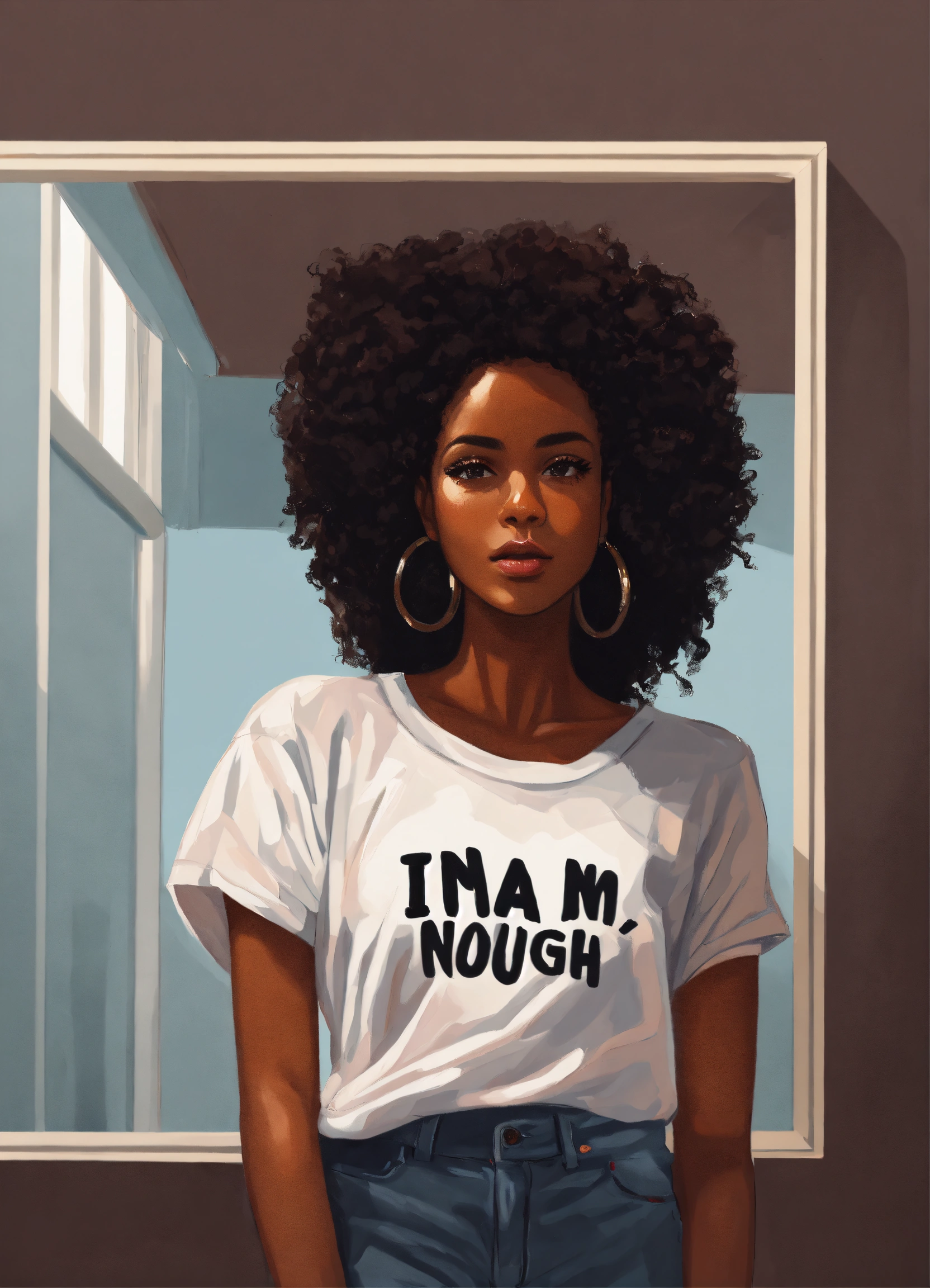 Lexica - A realistic acrylic painting, 5d, flat vector faceless ...