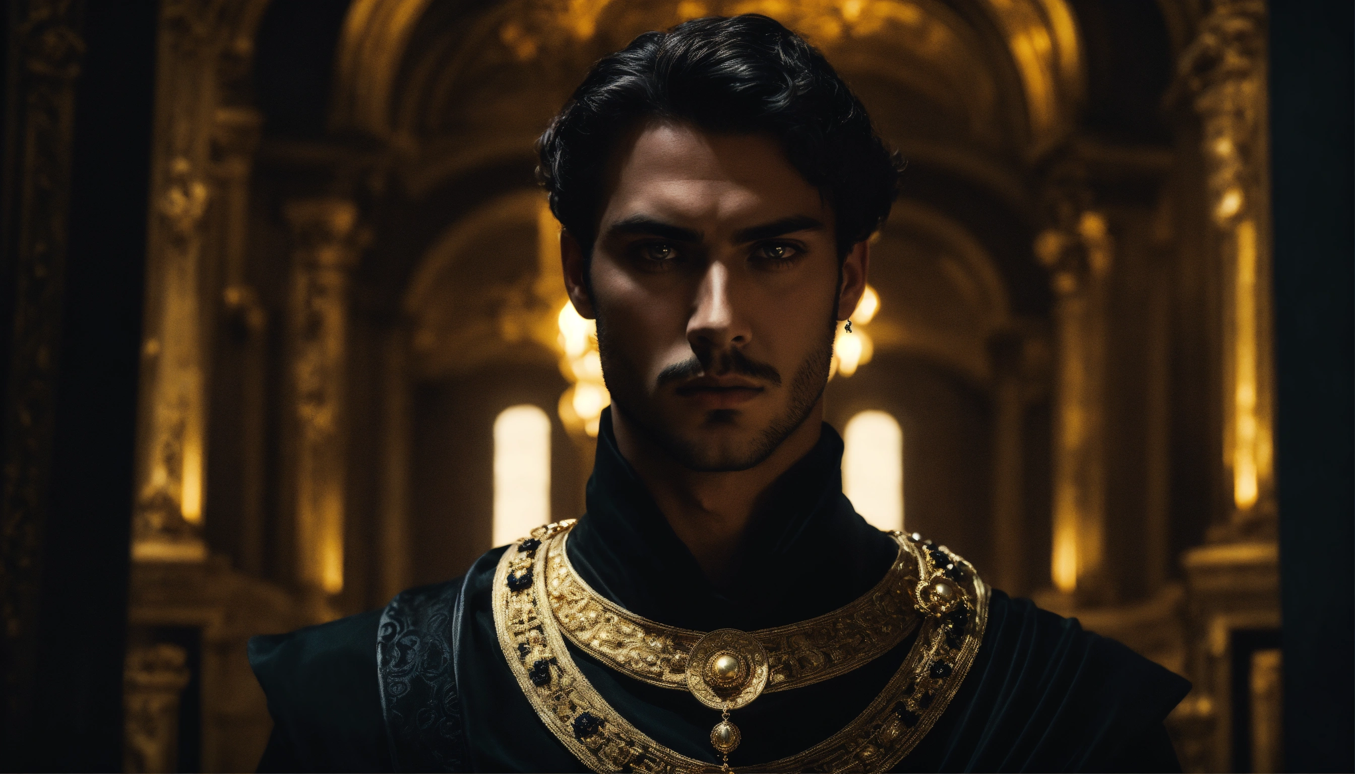 Lexica - Dark, mysterious and dramatic portrait of a young handsome ...