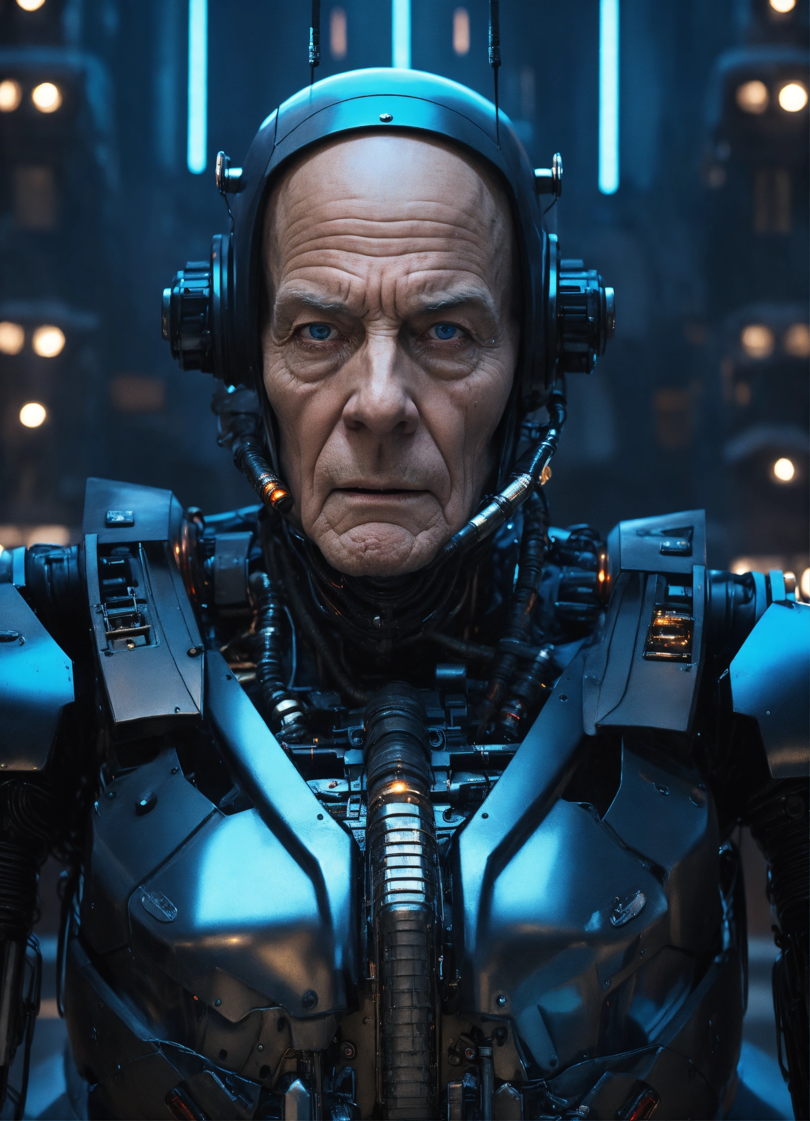 Lexica - A realistic full body photograph of a creepy 70-year-old ...