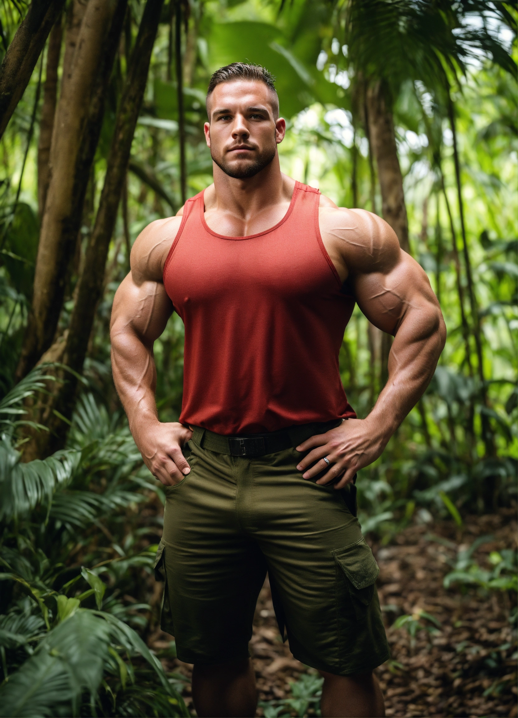 Lexica - 30-year-old man with big muscles, big bodybuilder, American ...