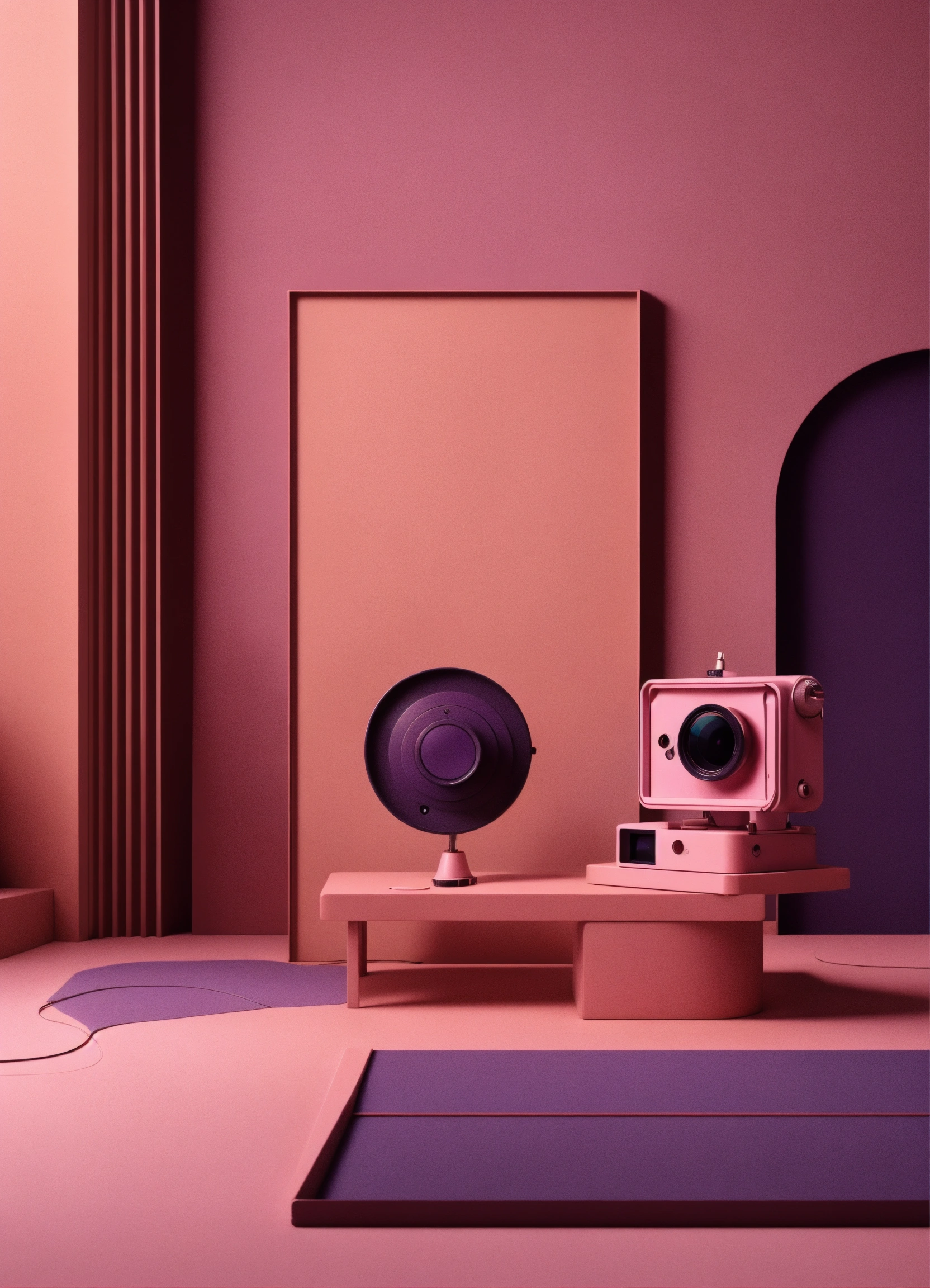 Lexica - Muted tones of dusty pink and dark purple surreal combination ...