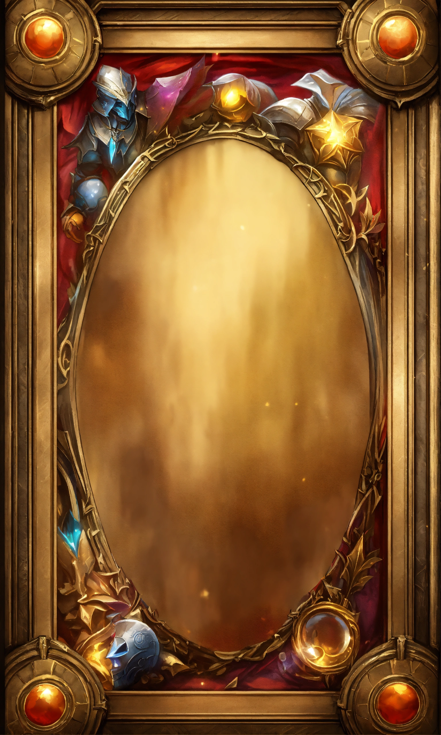 Lexica - Empty fantasy art card game template with decorative frame ...