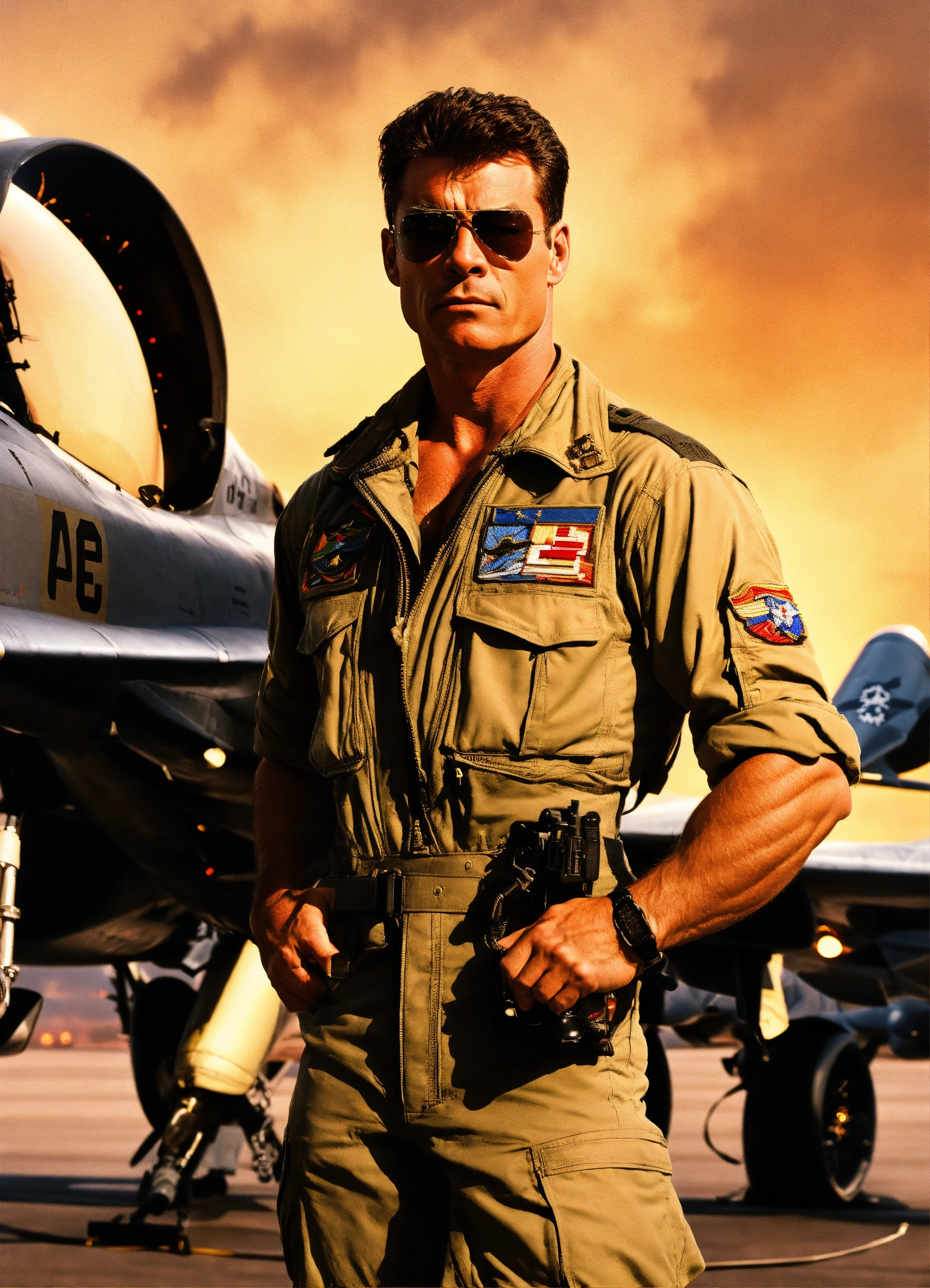 Lexica - Frank frazetta character, Top Gun fighter pilot, musclebound ...