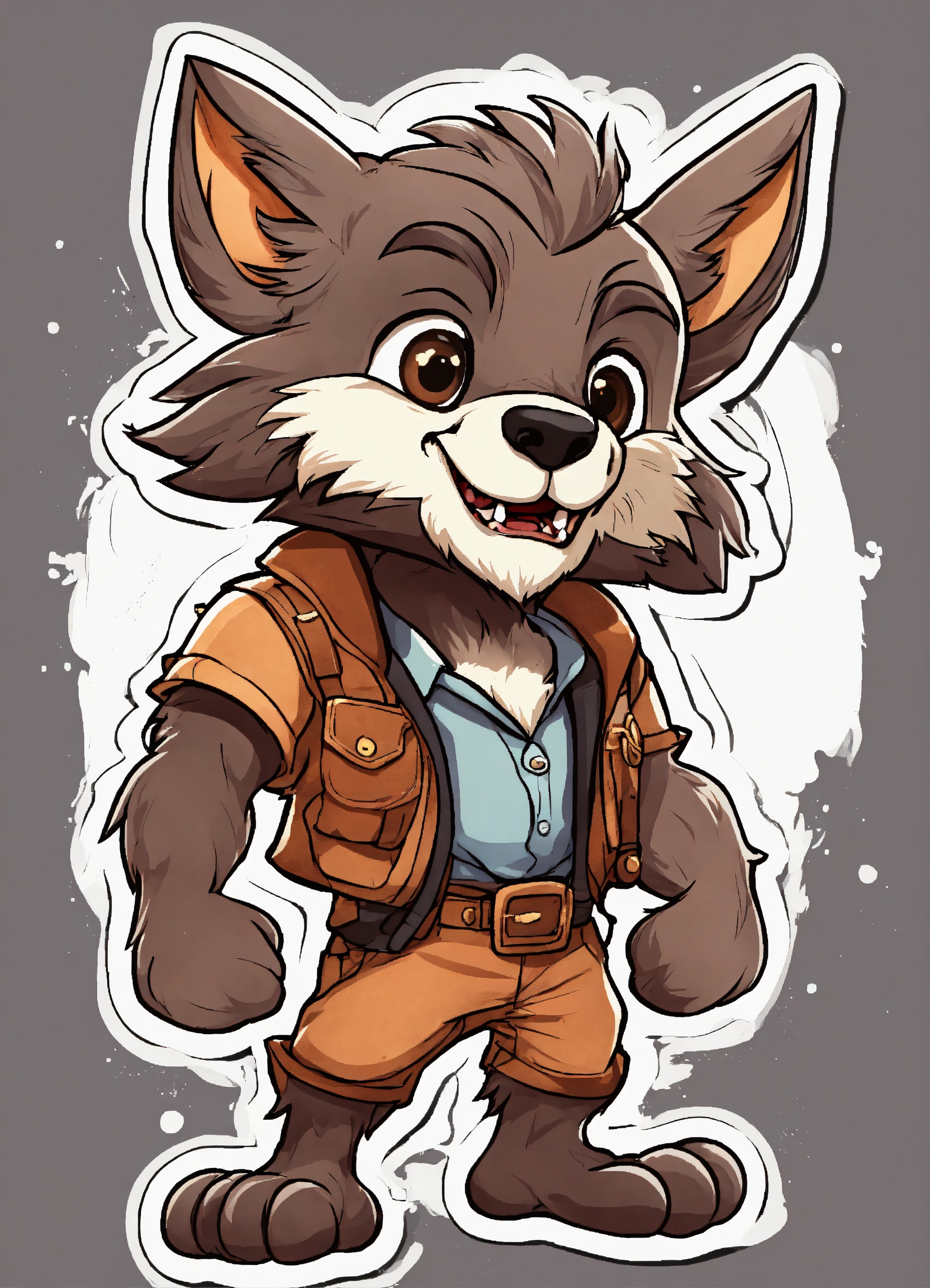 Lexica - Generate a cute little werewolf illustration, 4K resolution ...