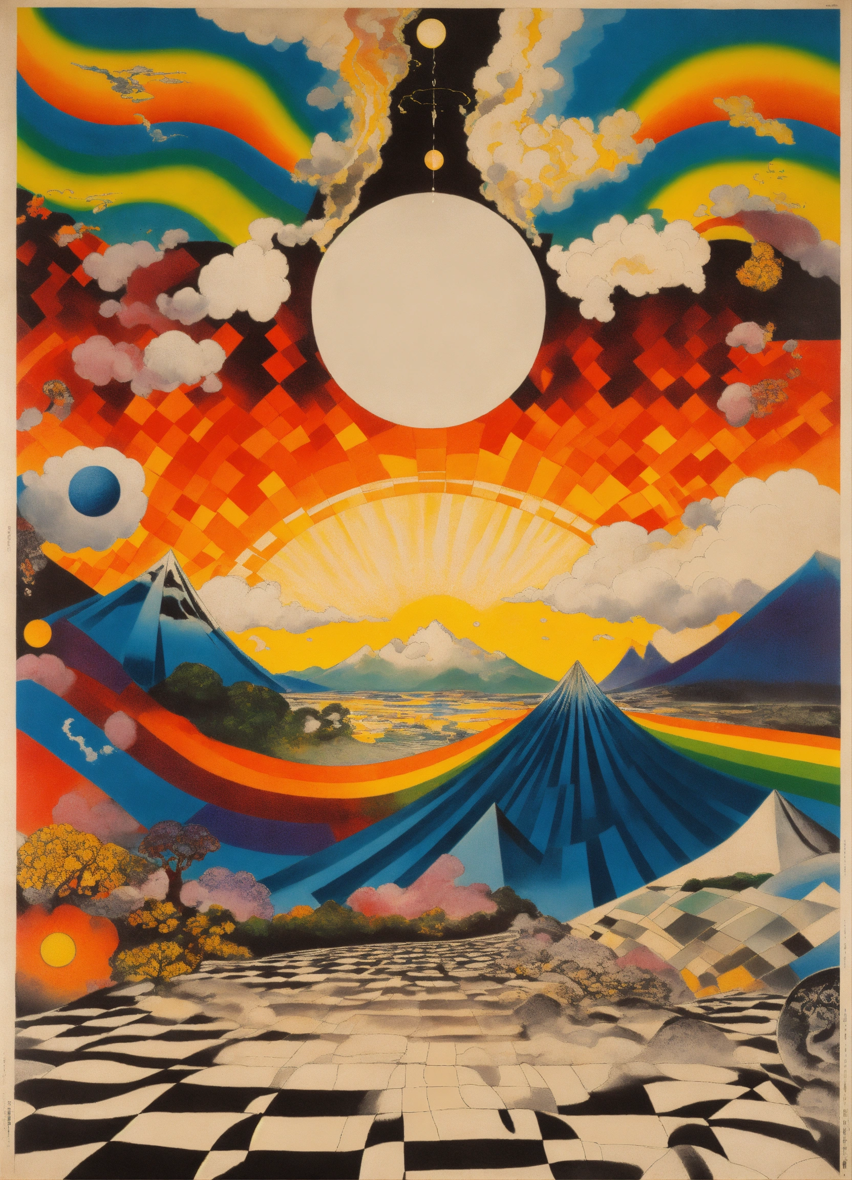 Lexica - Japanese vintage poster ,oriental , psychedelic cosmic realm ...