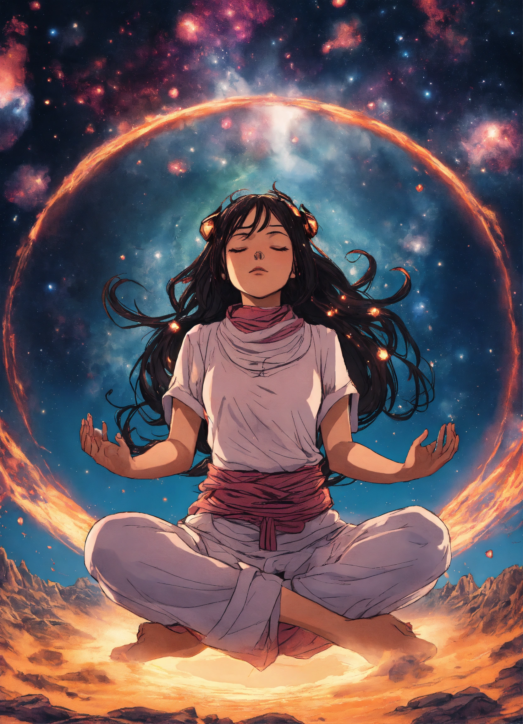 Lexica - Demons attacking, a meditating Latino, with a oculus put in ...