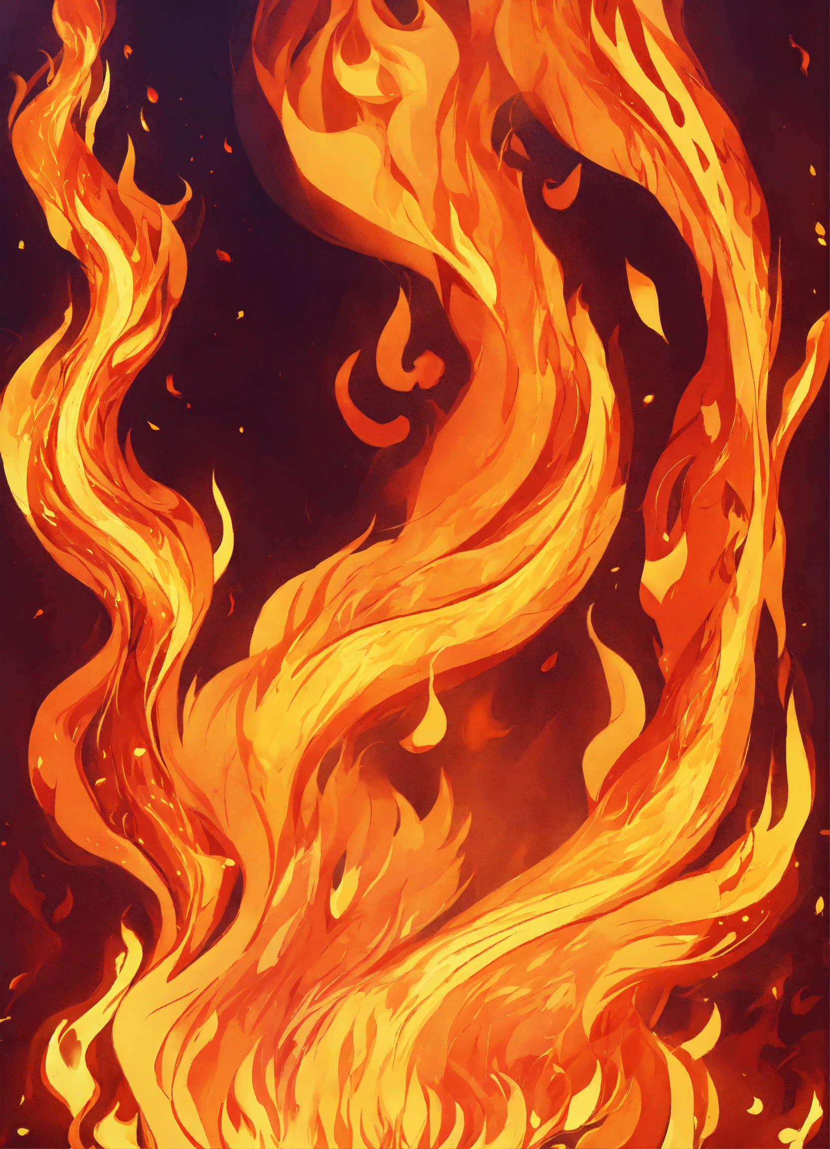 Lexica - Cartoon drawing of flames, surreal, high resolution, 4k render