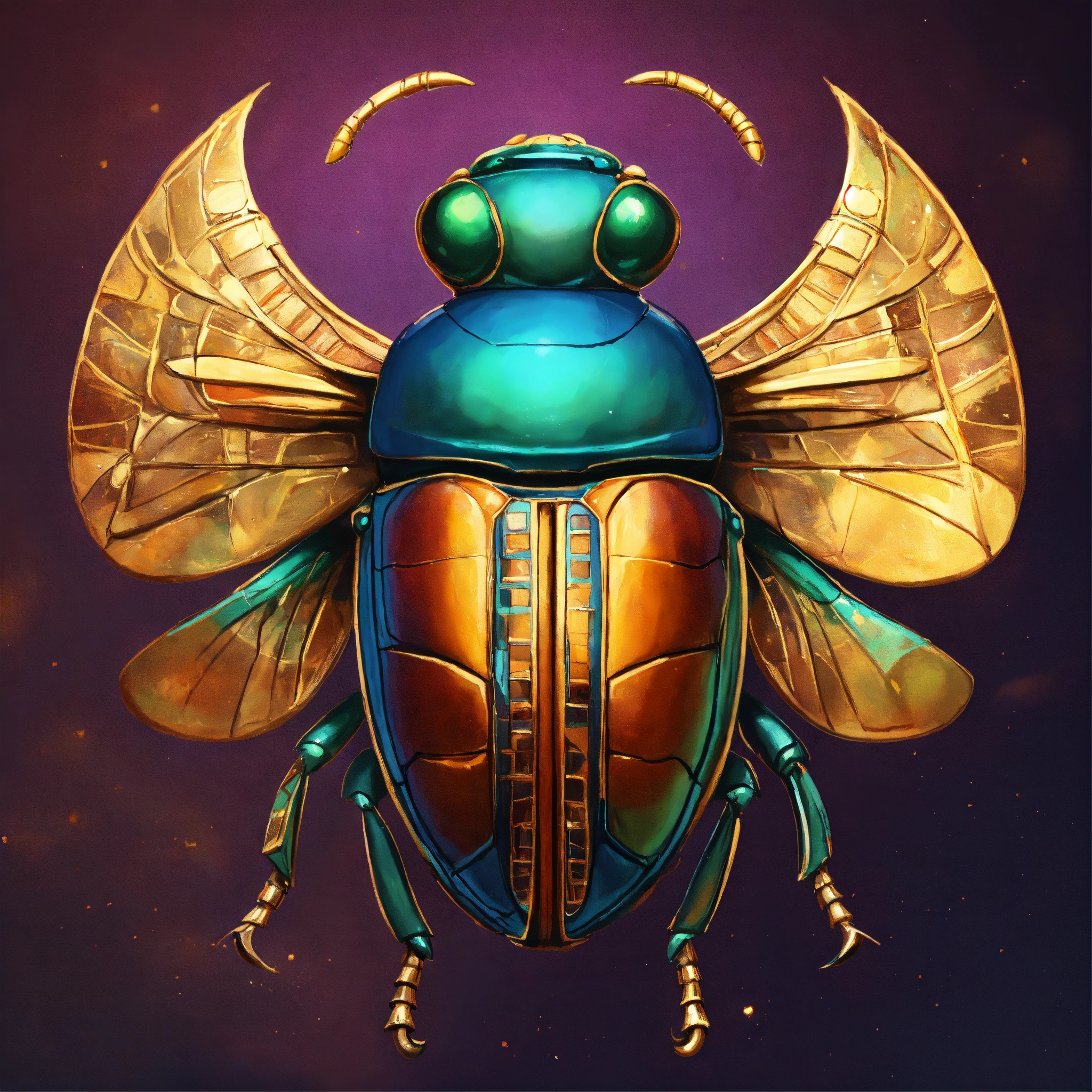 Lexica - Scarab beetle ancient egypt symbol, cartoon oil paint, 2D ...