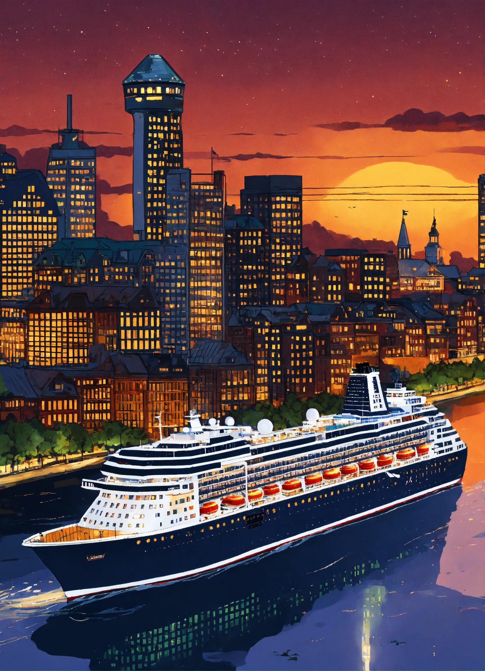 Lexica - An illustration of the majestic transatlantic cruise ship ...