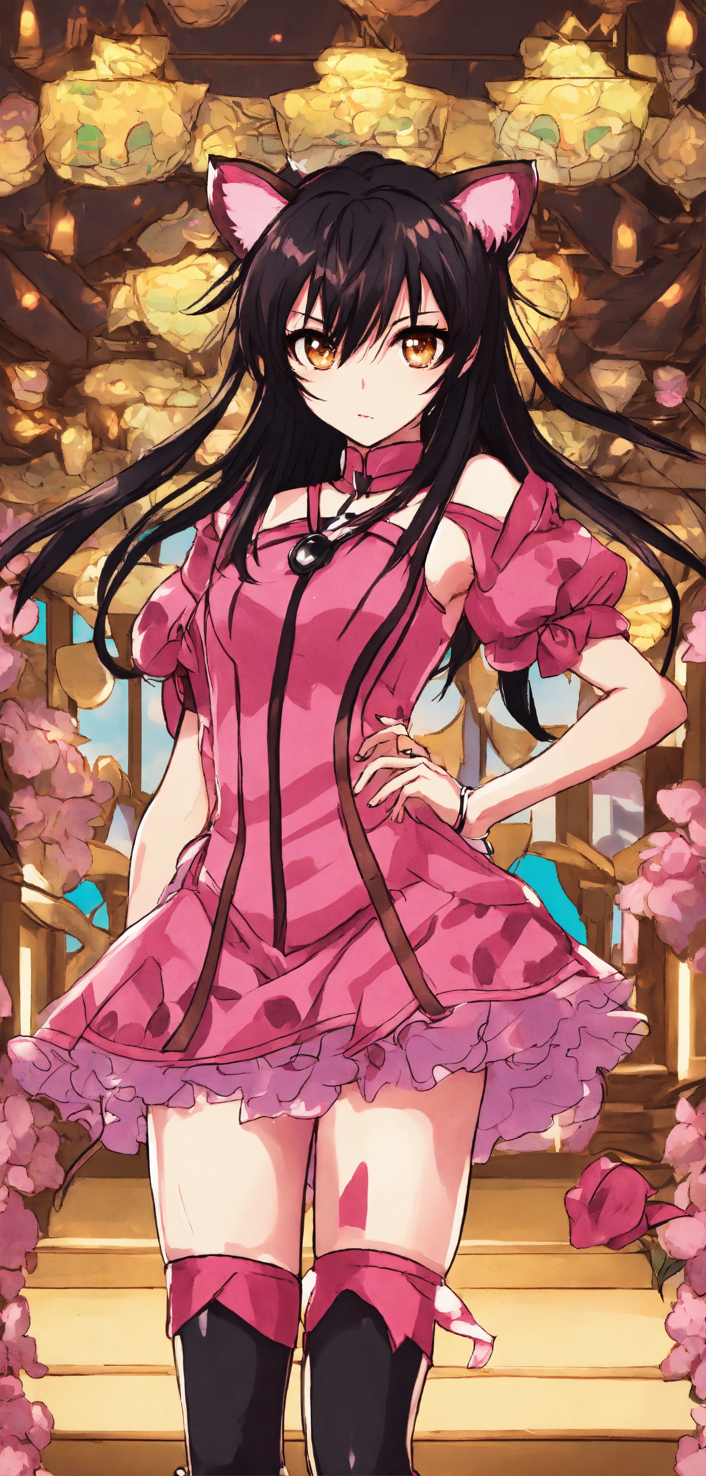 Lexica - Tiger Magical girl with black hair emo style and Brown eyes in ...