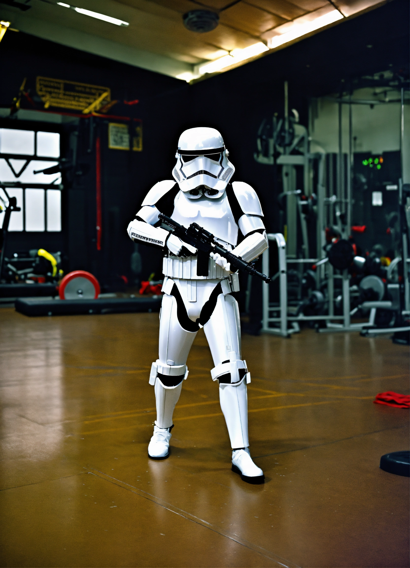 Lexica - A Storm Troper Training in the Gym in the death Star